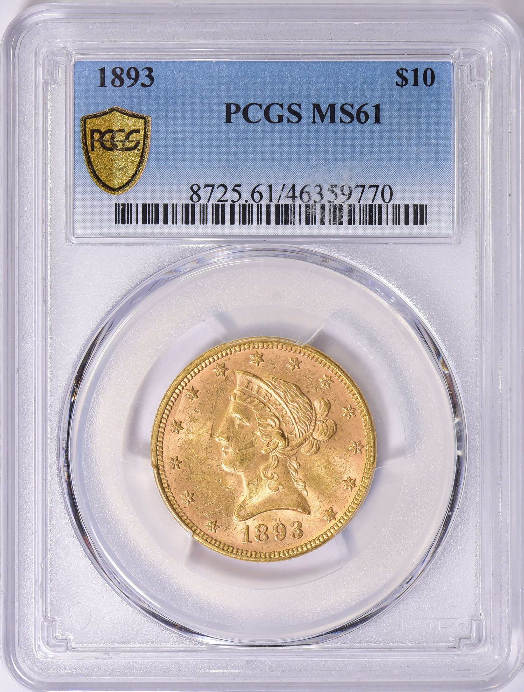 1893 Liberty Gold Eagle PCGS MS-61 (Item 1700423) | GreatCollections Coin Auctions