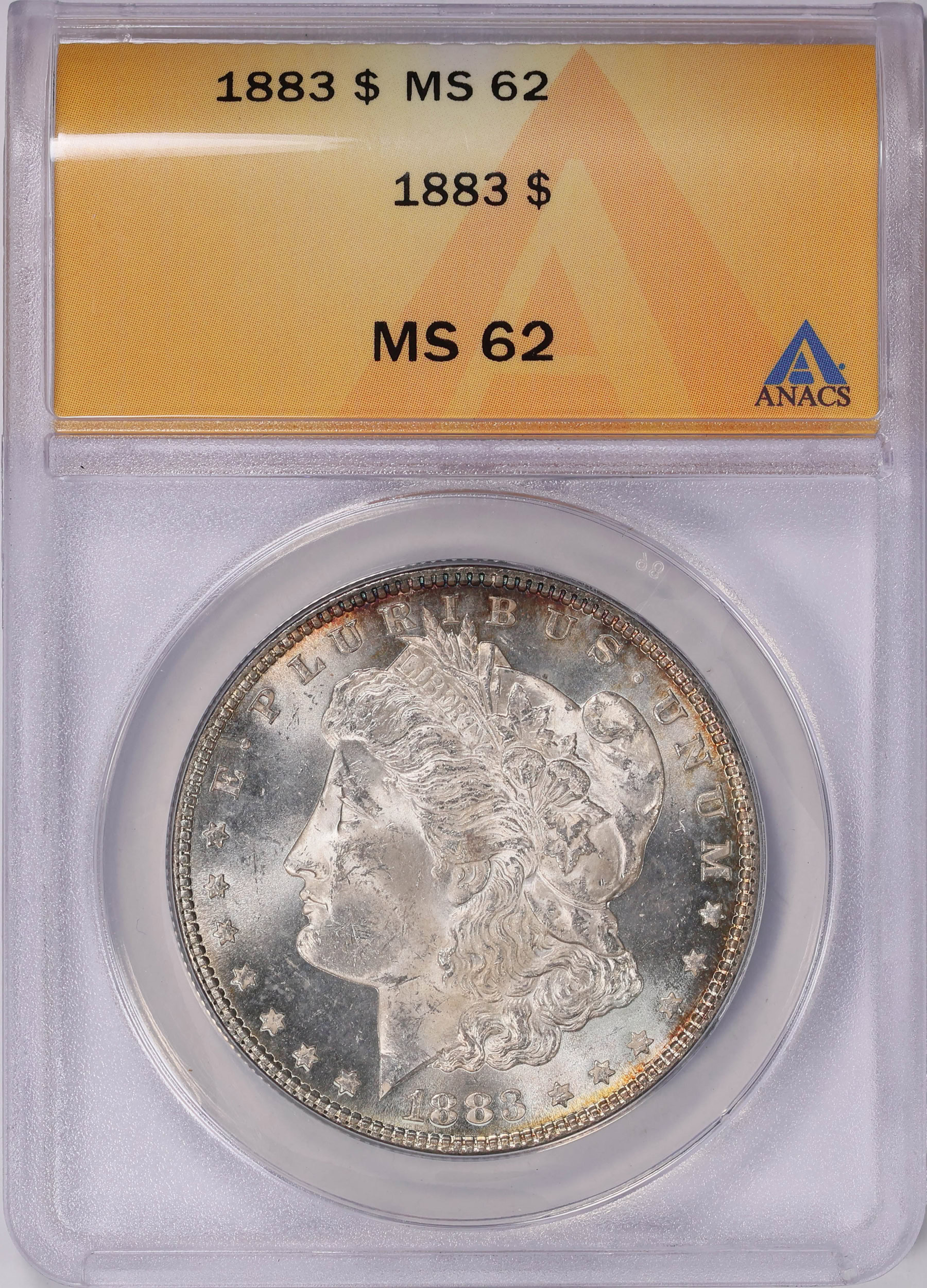 1883 Morgan Silver Dollar ANACS MS-62 (Toned) (Item 1700913) | GreatCollections Coin Auctions