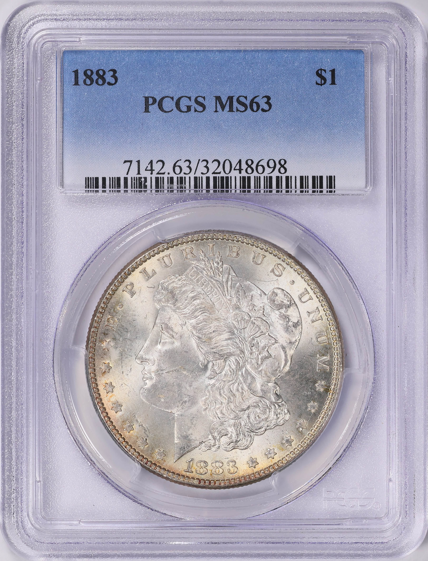 1883 Morgan Silver Dollar PCGS MS-63 (Toned) (Item 1700922) | GreatCollections Coin Auctions