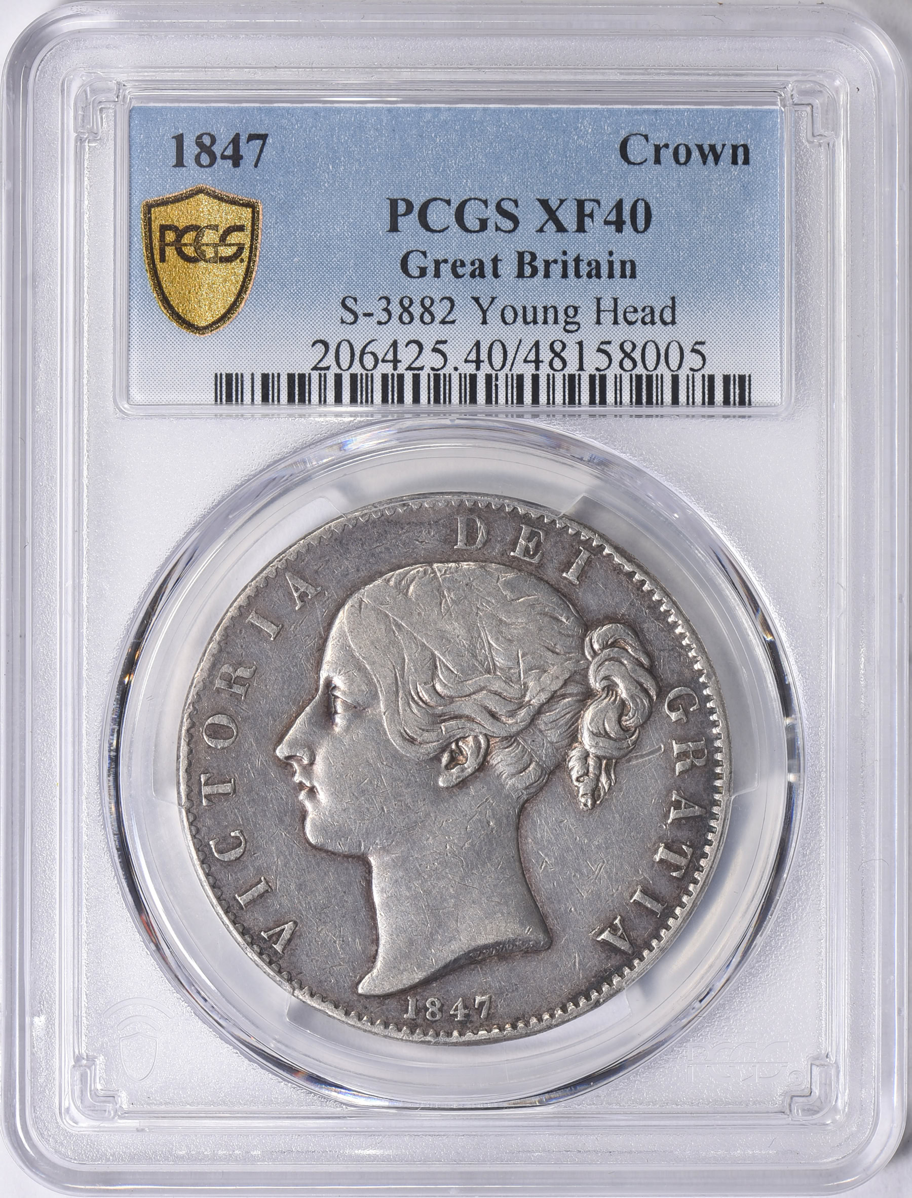Great Britain 1847 Silver Crown KM-741 PCGS XF-40 (Item 1701215 ...