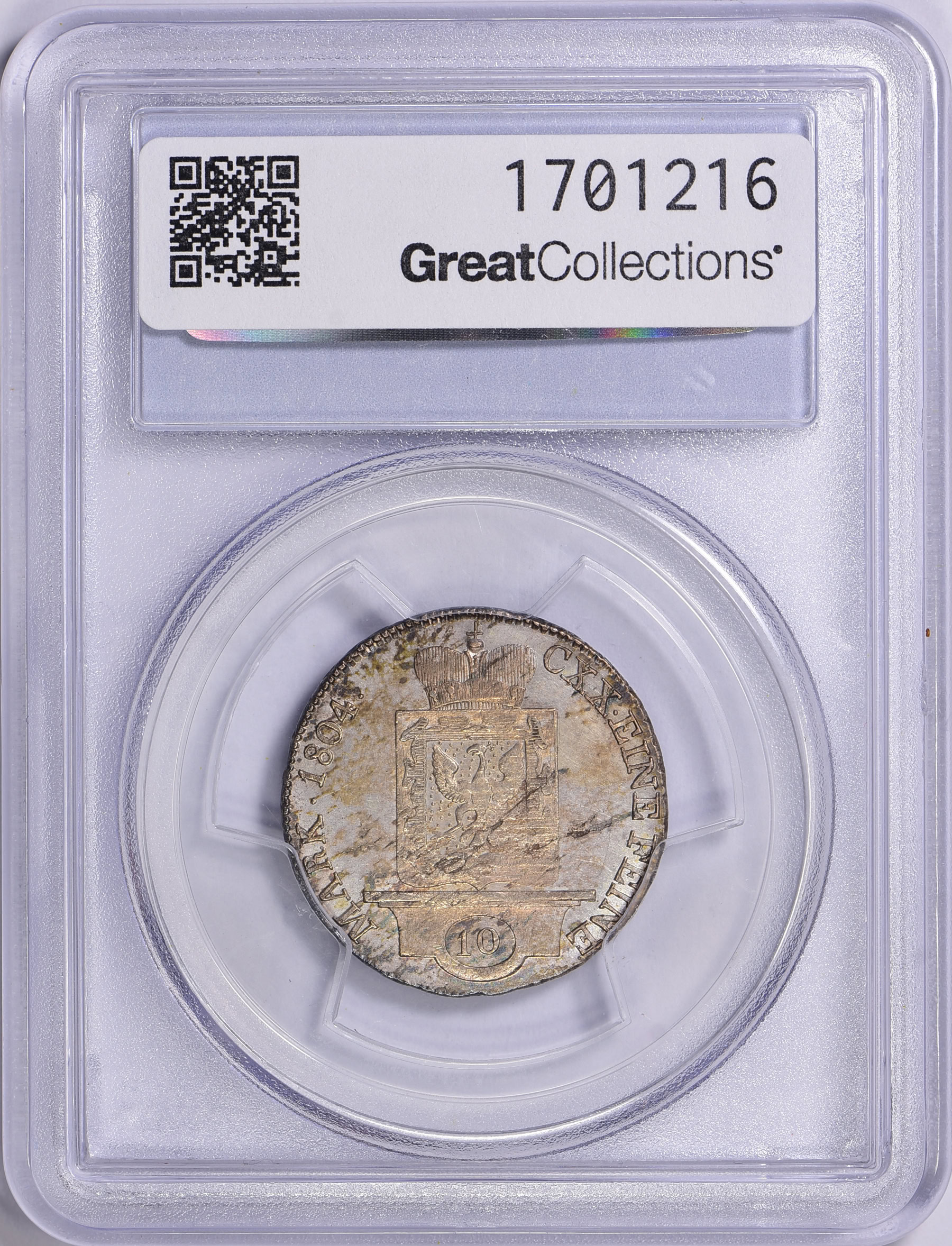 Germany - Furstenberg-Stuhlingen 1804-W. Silver 10 Kreuzer KM-38 PCGS ...