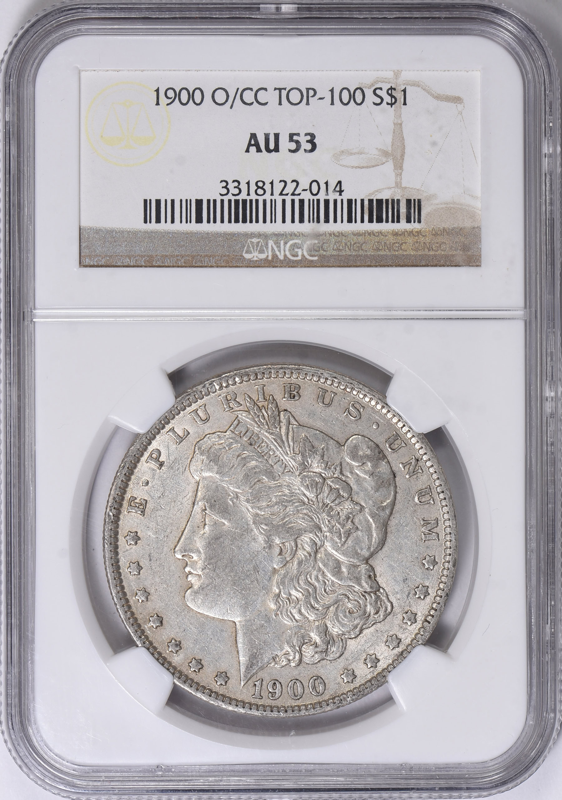 1900-O/CC Morgan Silver Dollar Top 100 NGC AU-53 (Item 1701310 ...