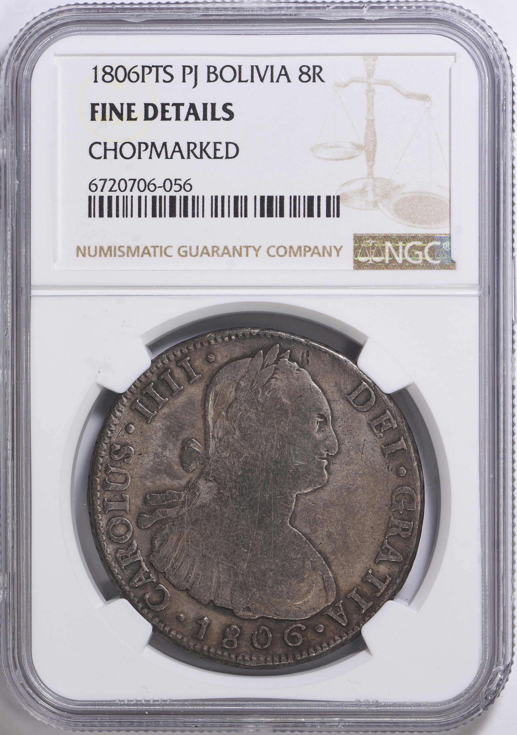 Bolivia 1806-PTS PJ Silver 8 Reales KM-73 NGC Fine Details (Item ...