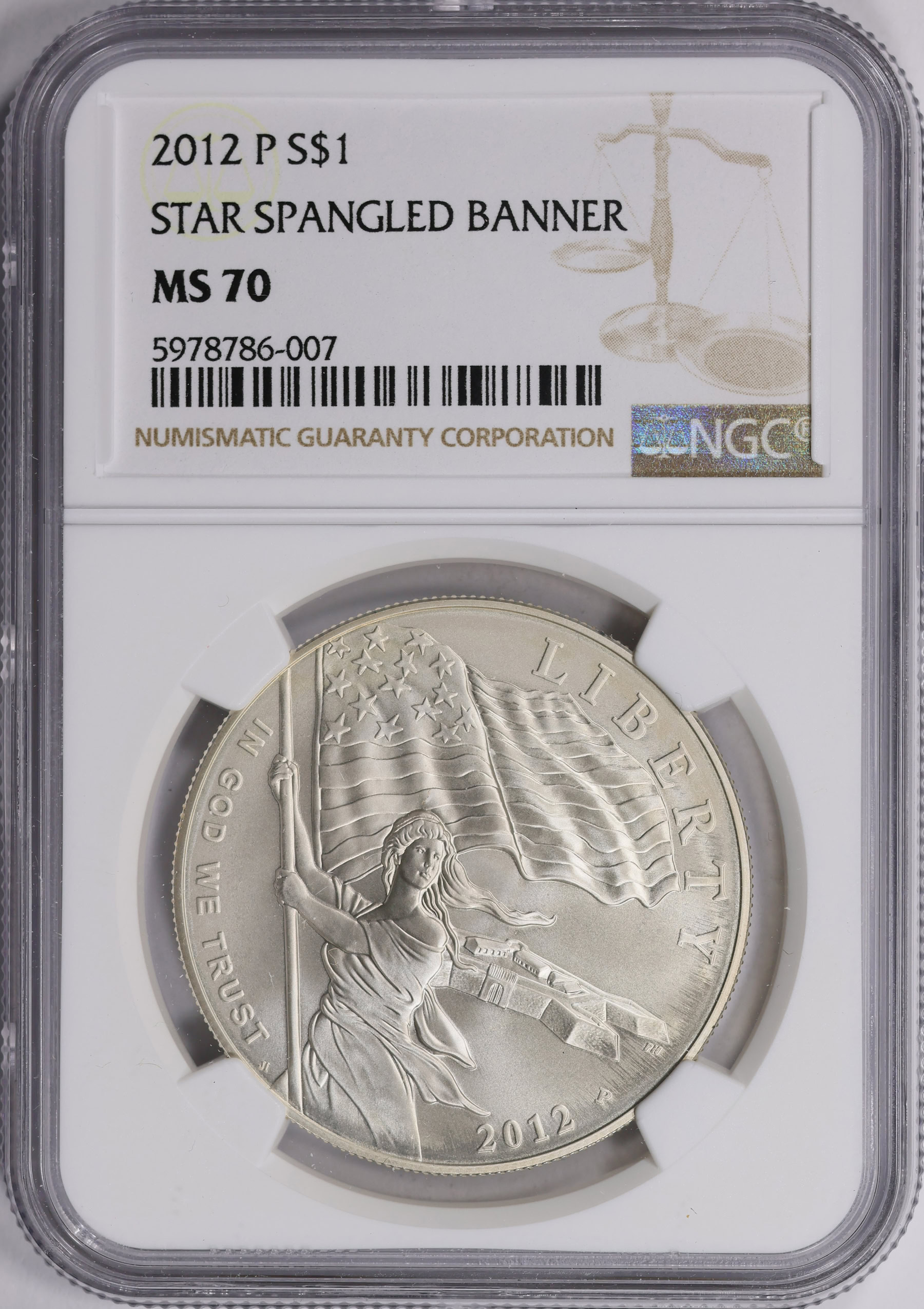 2012-P Star-Spangled Banner Silver Dollar NGC MS-70 (Item 1701761 ...