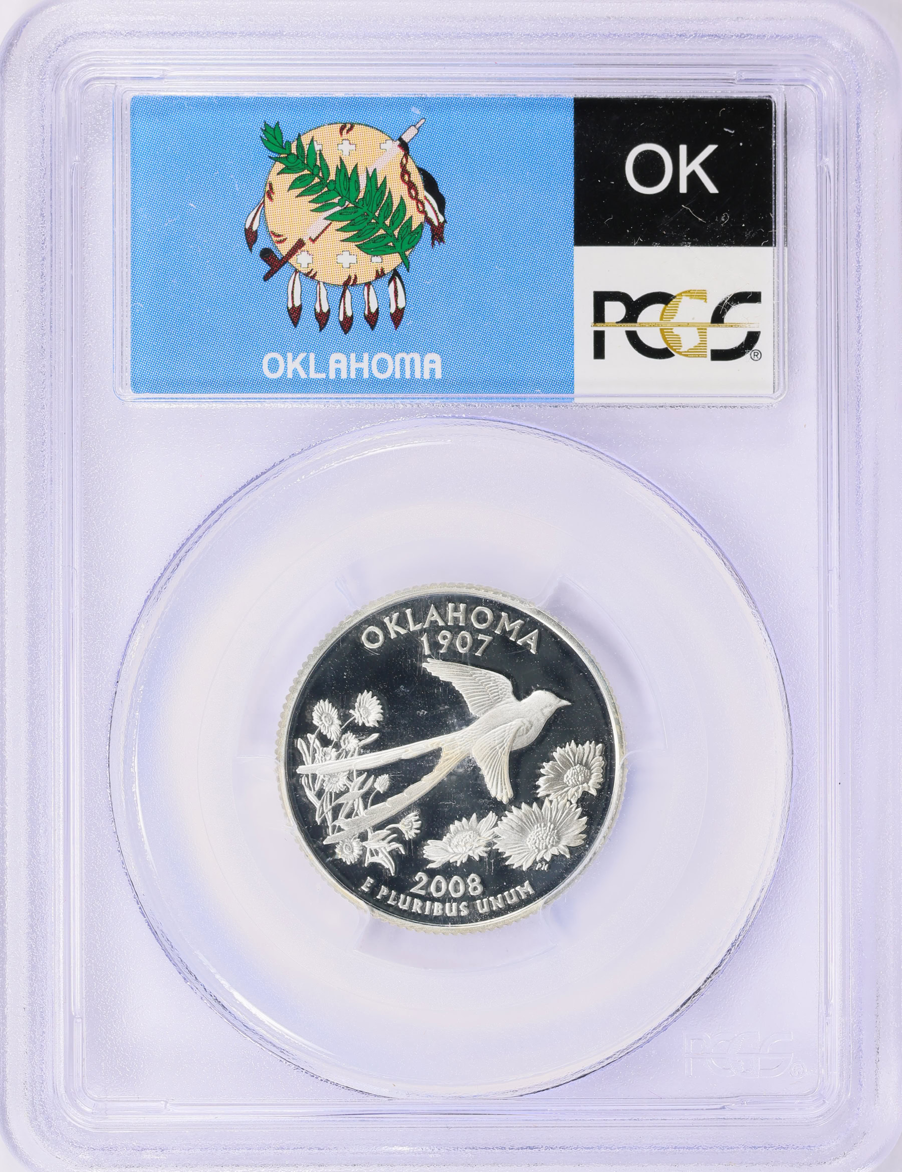 2008-S State Quarter Oklahoma Silver PCGS Proof-70 DCAM (Item 1701934 ...