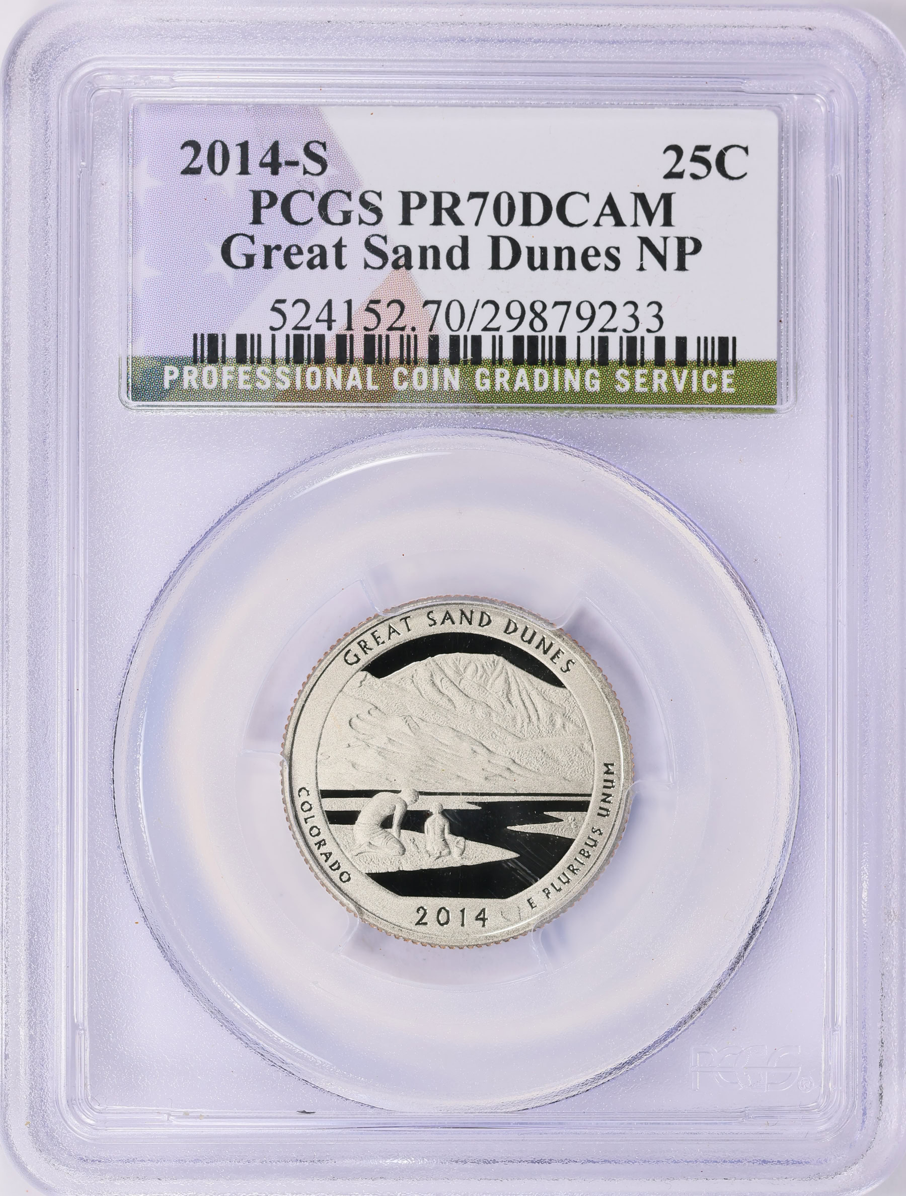 2014-S America the Beautiful Quarter Great Sand Dunes NP PCGS Proof-70 ...