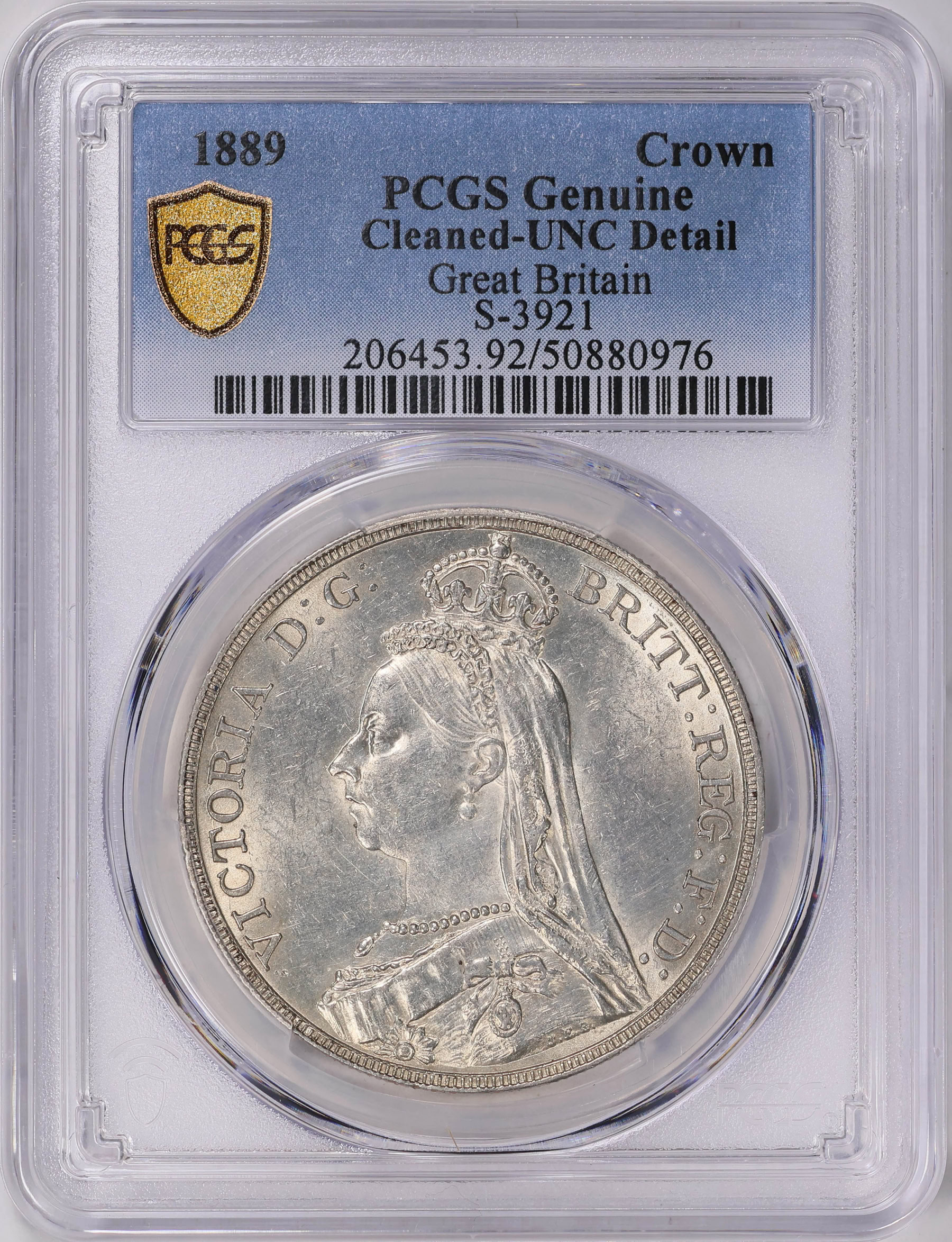 Great Britain 1889 Silver Crown KM-765 PCGS Genuine Unc Details (Item ...