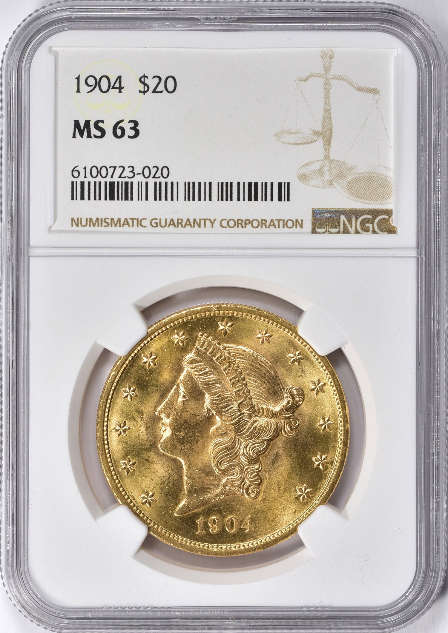 1904 Liberty Gold Double Eagle NGC MS-63 (Item 1702148) | GreatCollections Coin Auctions