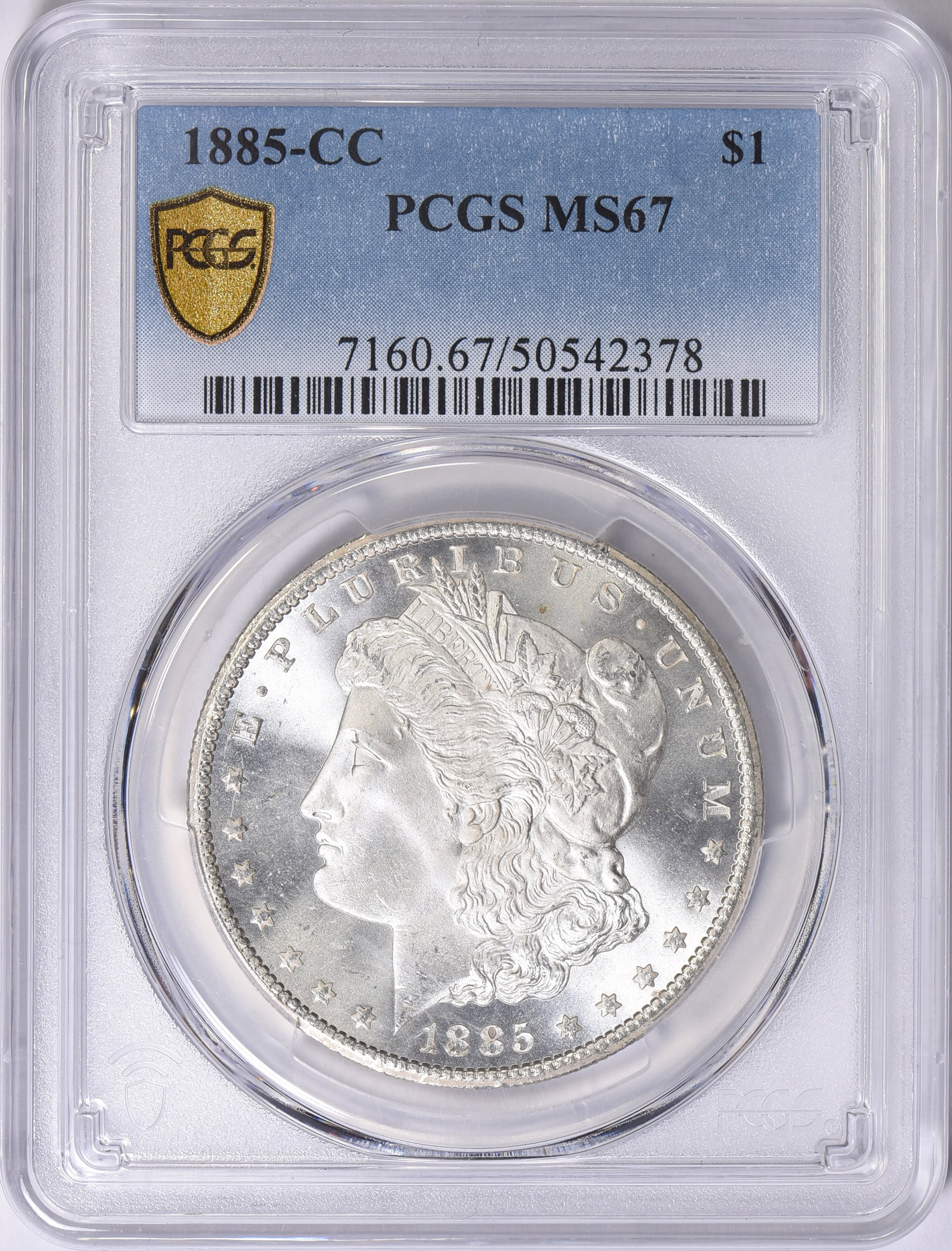 1885-CC Morgan Silver Dollar PCGS MS-67 (Item 1702541) | GreatCollections Coin Auctions