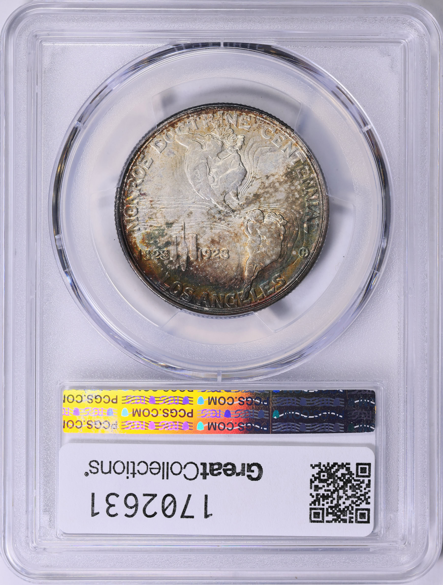 1923-S Monroe Doctrine Centennial Half Dollar PCGS MS-66+ (Toned) (Item ...