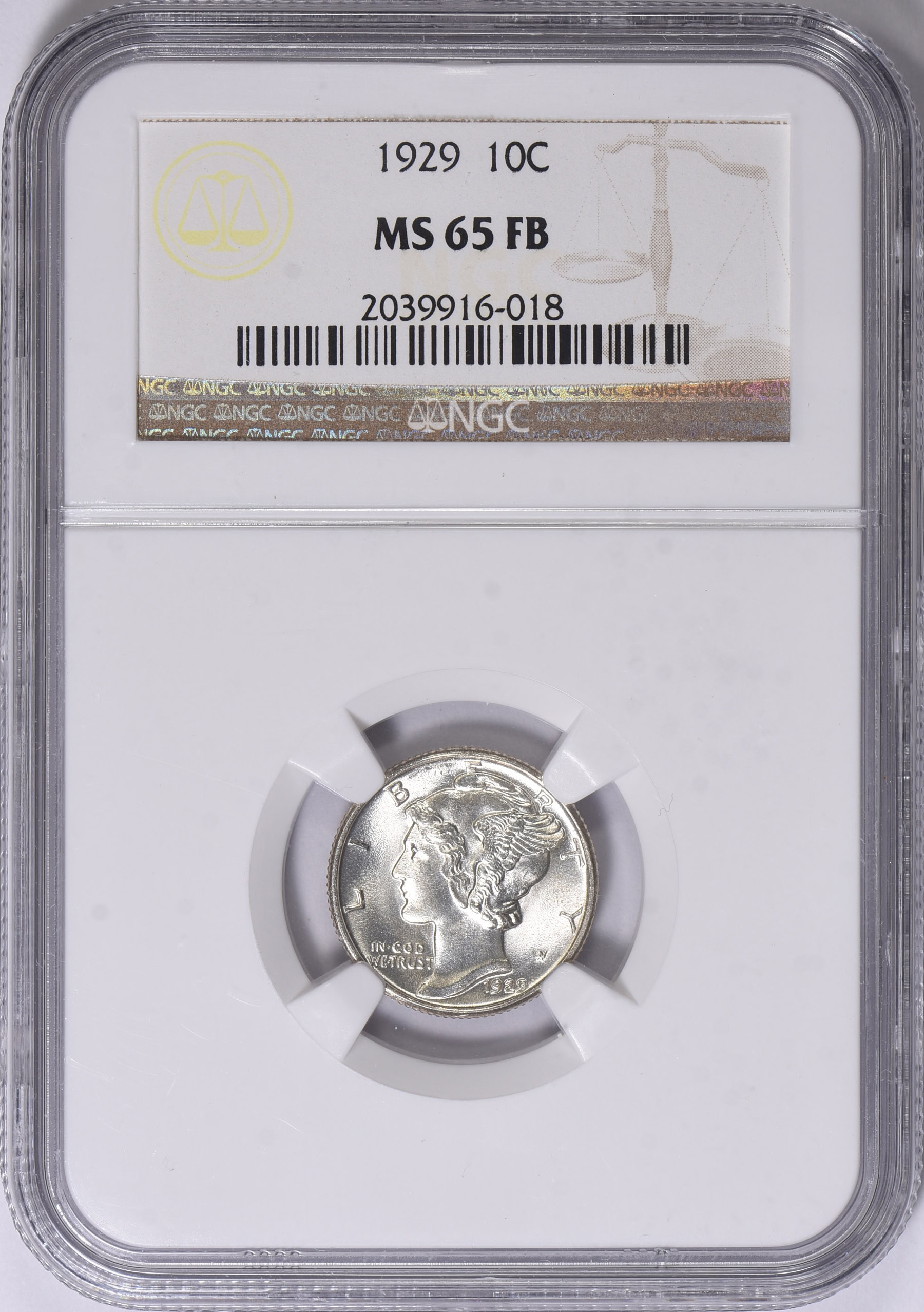 1929 Mercury Dime NGC MS-65 FB (Item 1702637) | GreatCollections Coin ...