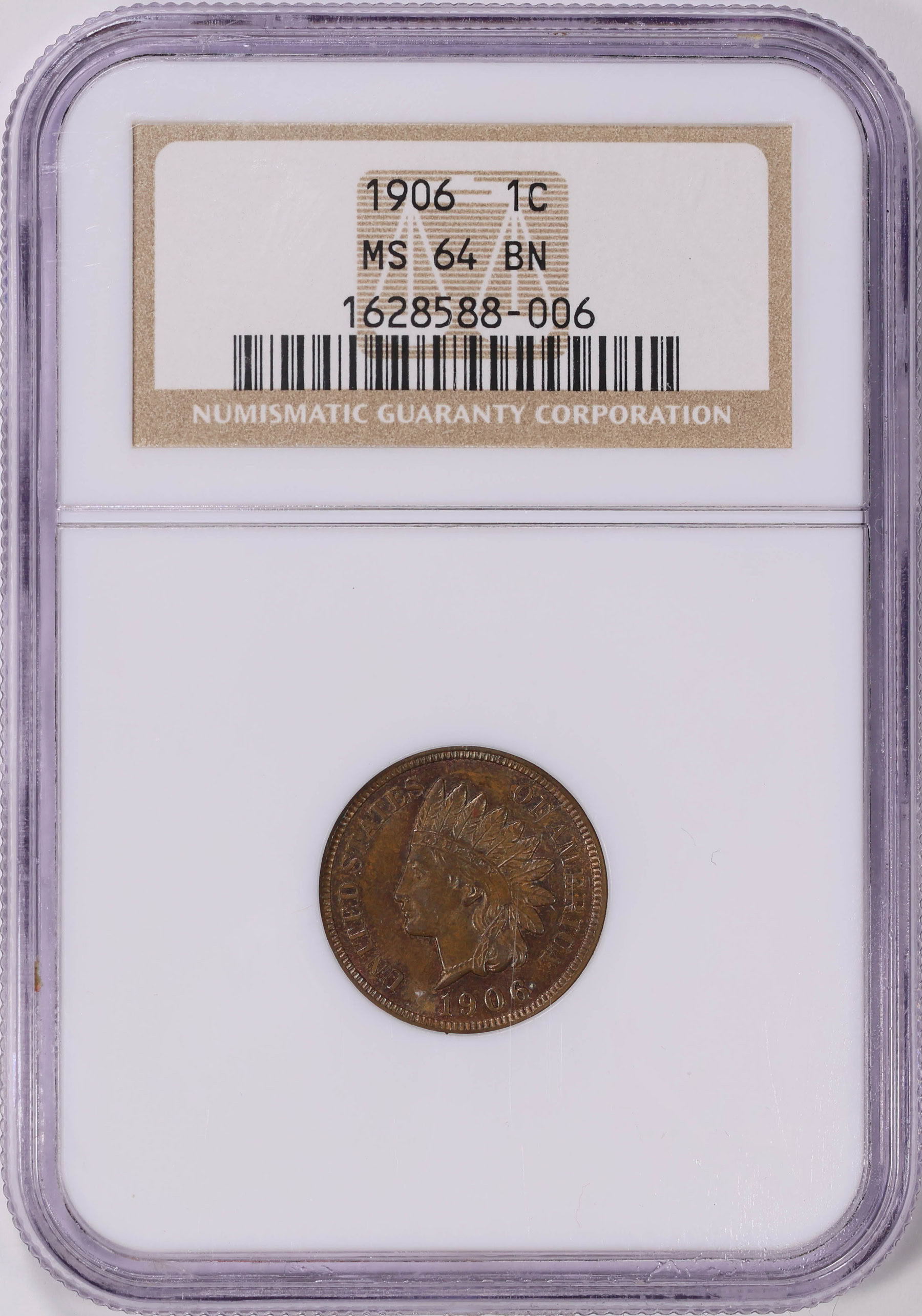 1906 Indian Cent NGC MS-64 BN (Item 1702907) | GreatCollections Coin Auctions