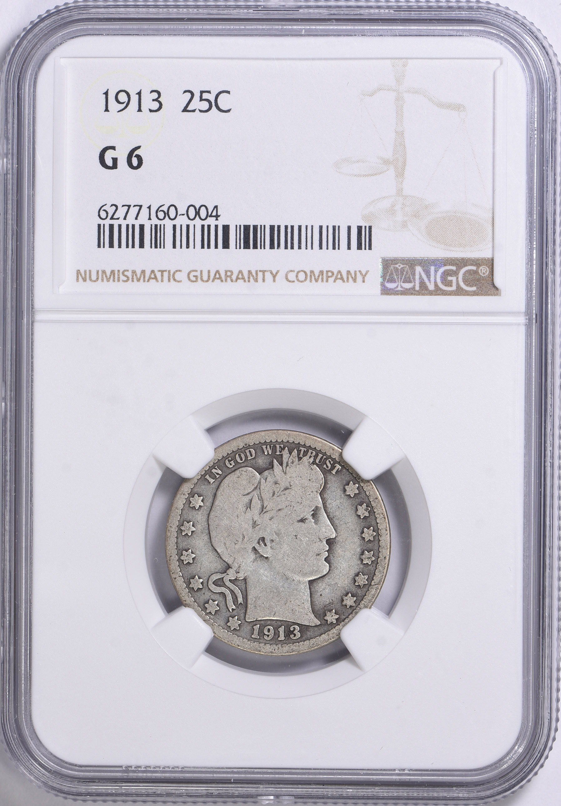 1913 Barber Quarter NGC G-06 (Item 1702970) | GreatCollections Coin ...