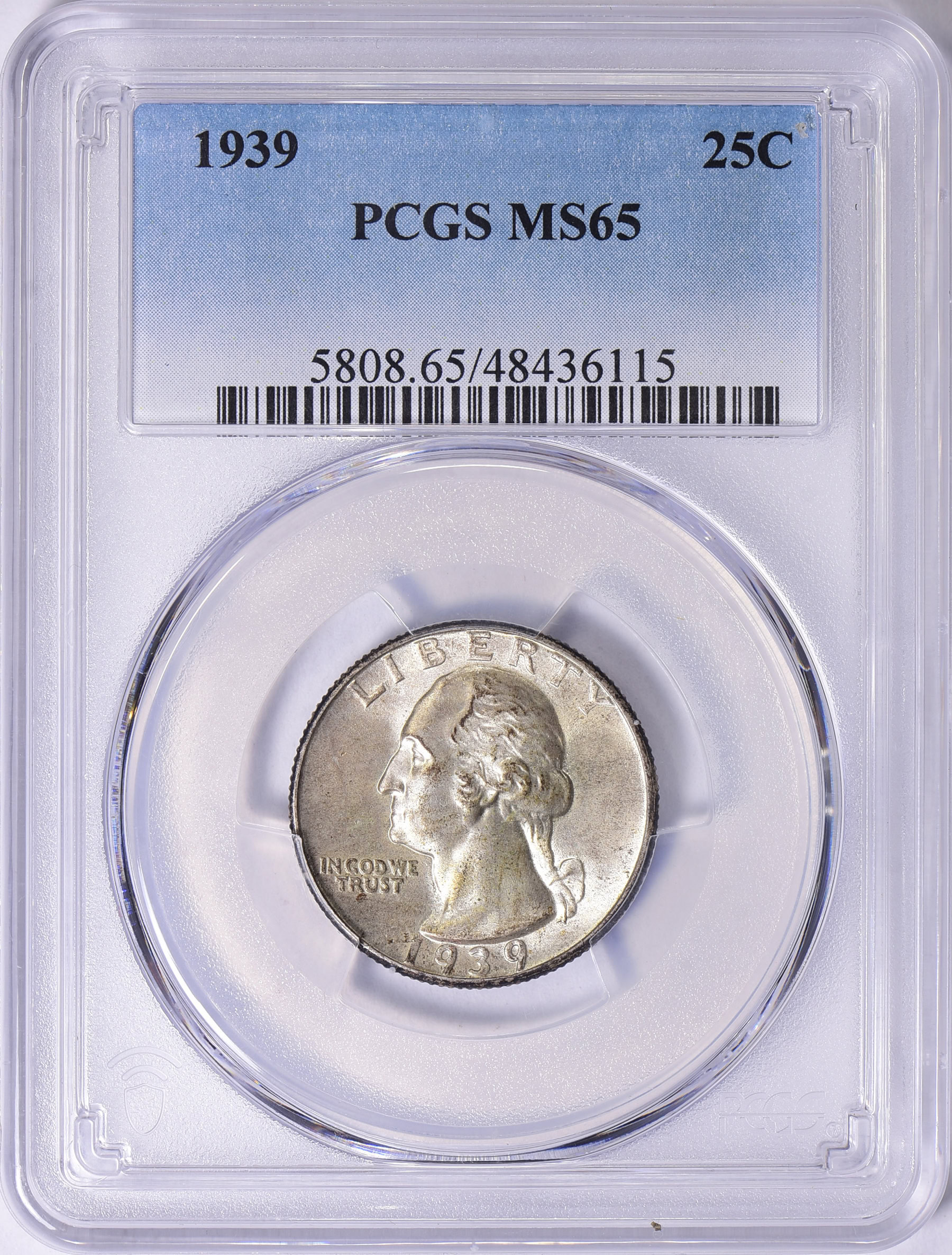 1939 Washington Quarter PCGS MS-65 (Item 1702974) | GreatCollections ...