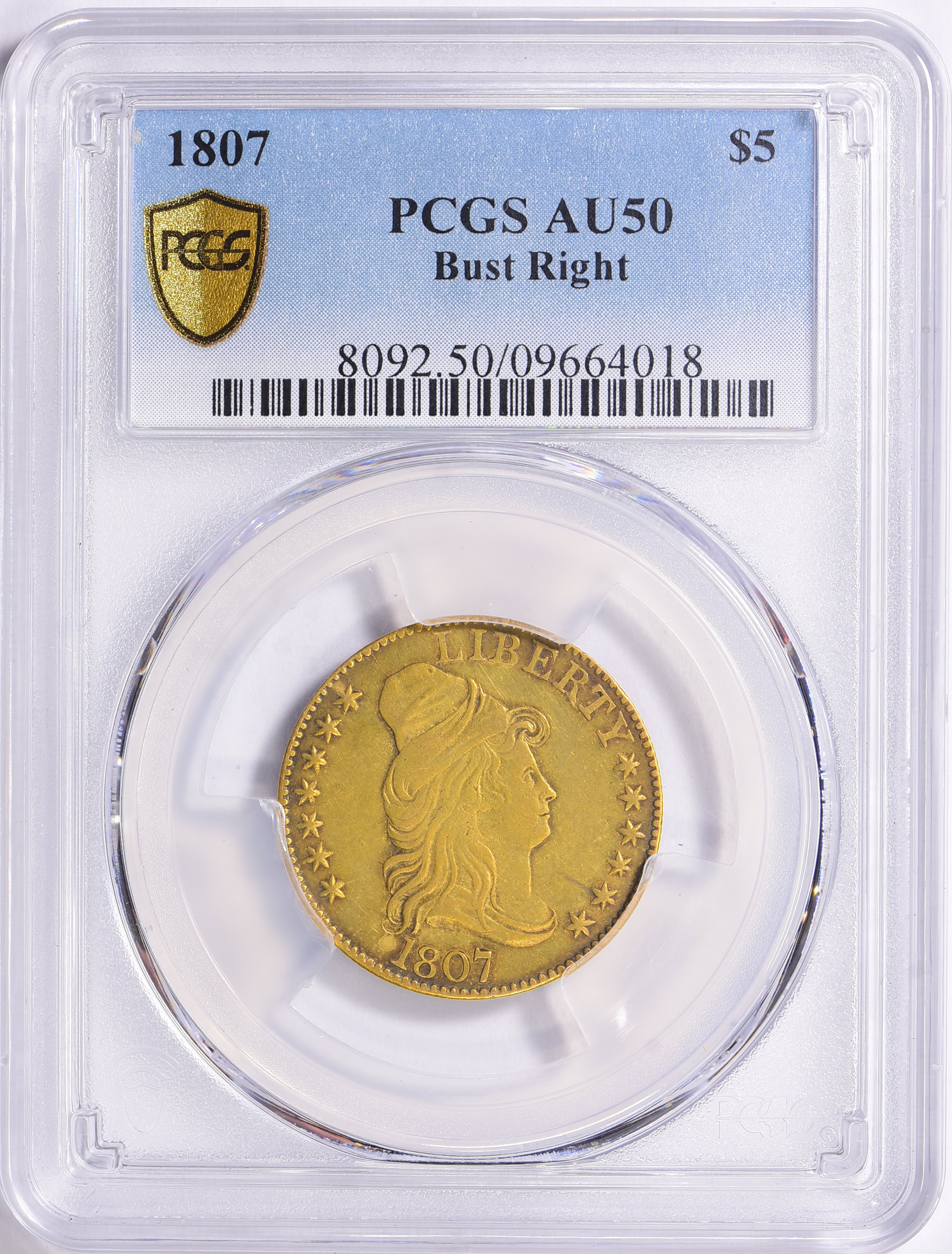 1807 Capped Bust Right Gold Half Eagle PCGS AU-50 (Item 1702996 ...