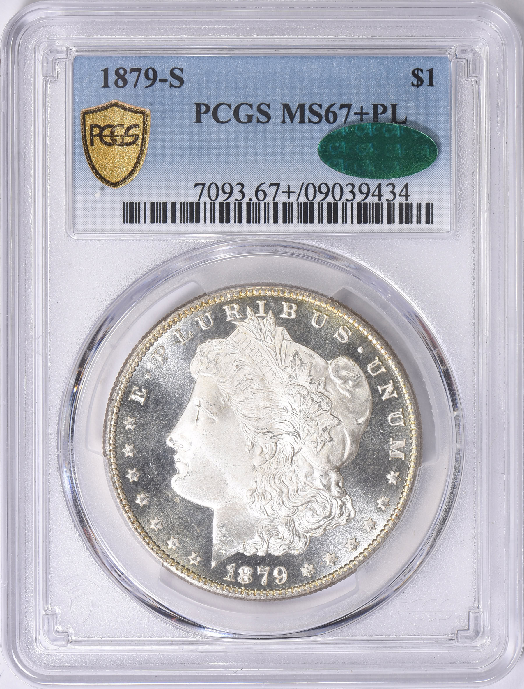 1879-S Morgan Silver Dollar PCGS MS-67+ PL (CAC Green) (Item 1703018 ...