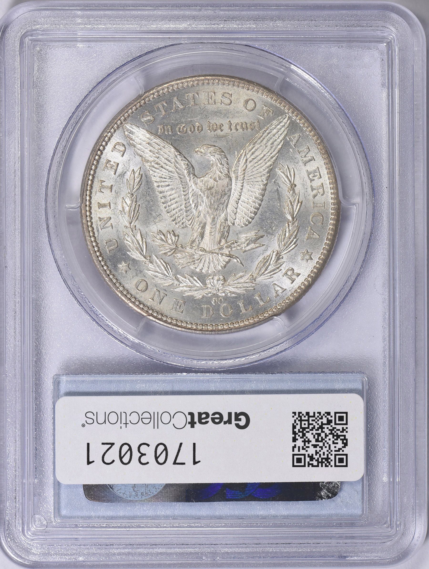 1889-CC Morgan Silver Dollar PCGS AU-58 (CAC Green) (Item 1703021) | GreatCollections Coin Auctions