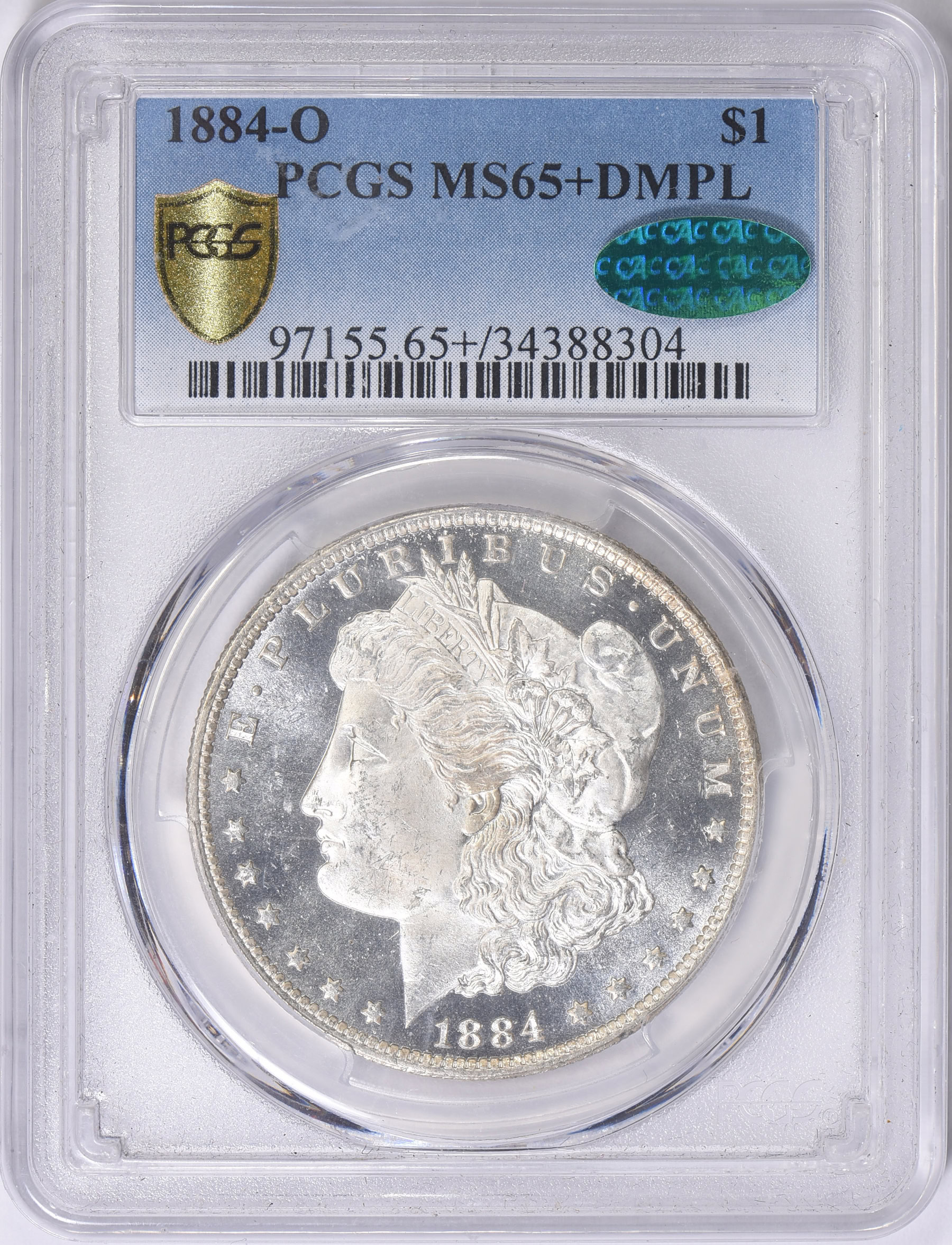 1884-O Morgan Silver Dollar PCGS MS-65+ DMPL (CAC Green) (Item 1703026) | GreatCollections Coin ...