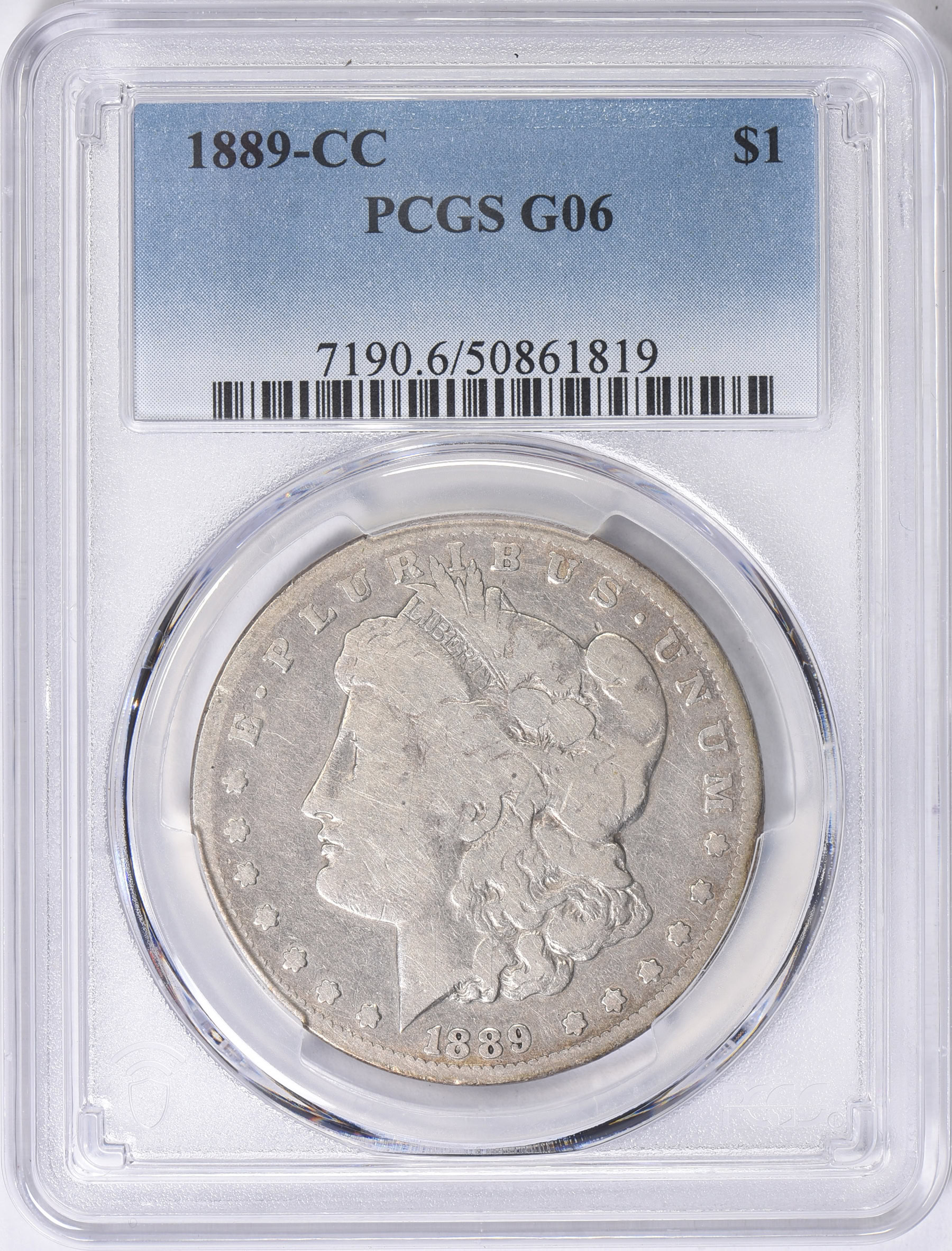 1889-CC Morgan Silver Dollar PCGS G-06 (Item 1703064) | GreatCollections Coin Auctions