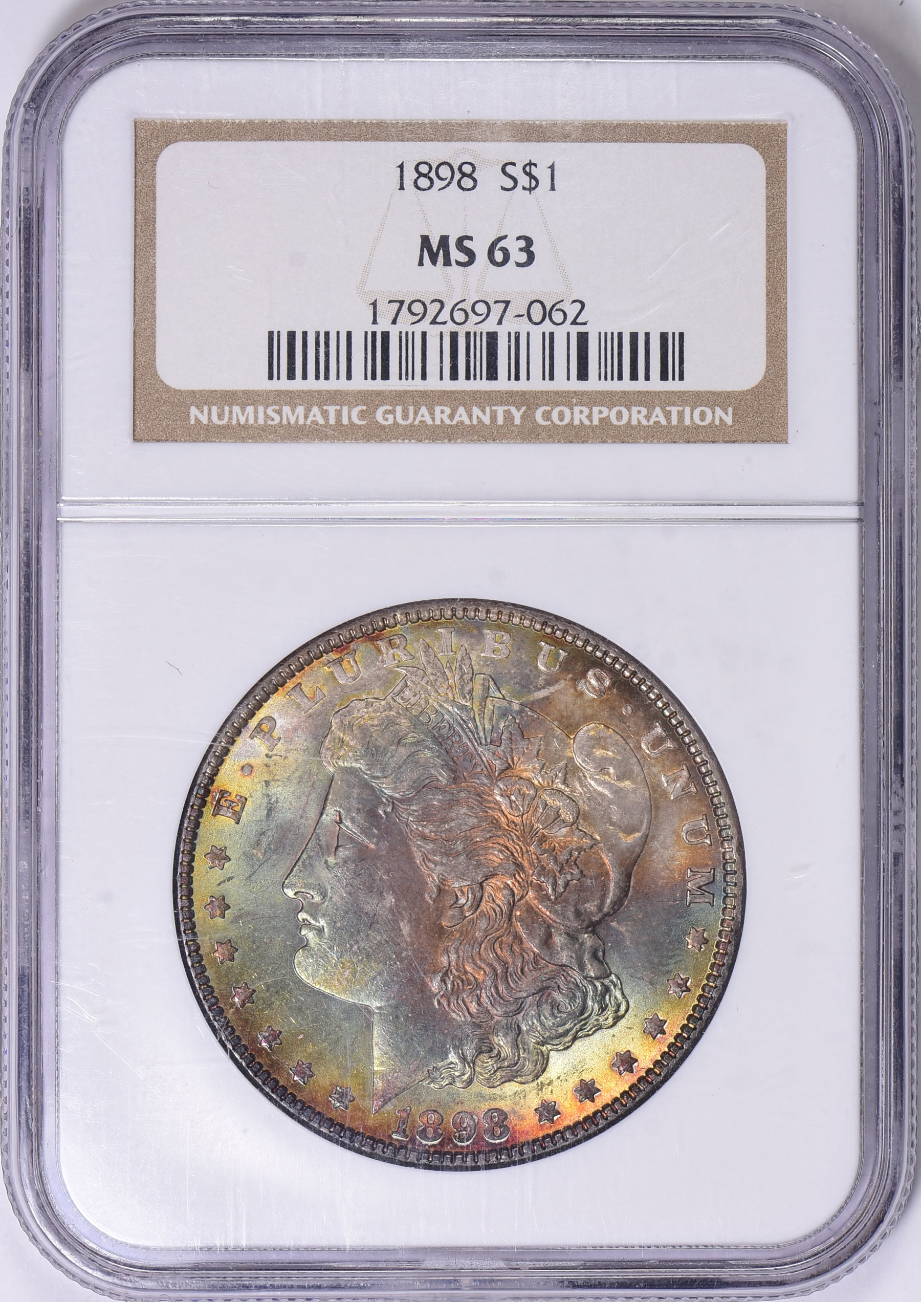 1898 Morgan Silver Dollar NGC MS-63 (Toned) (Item 1703190 ...