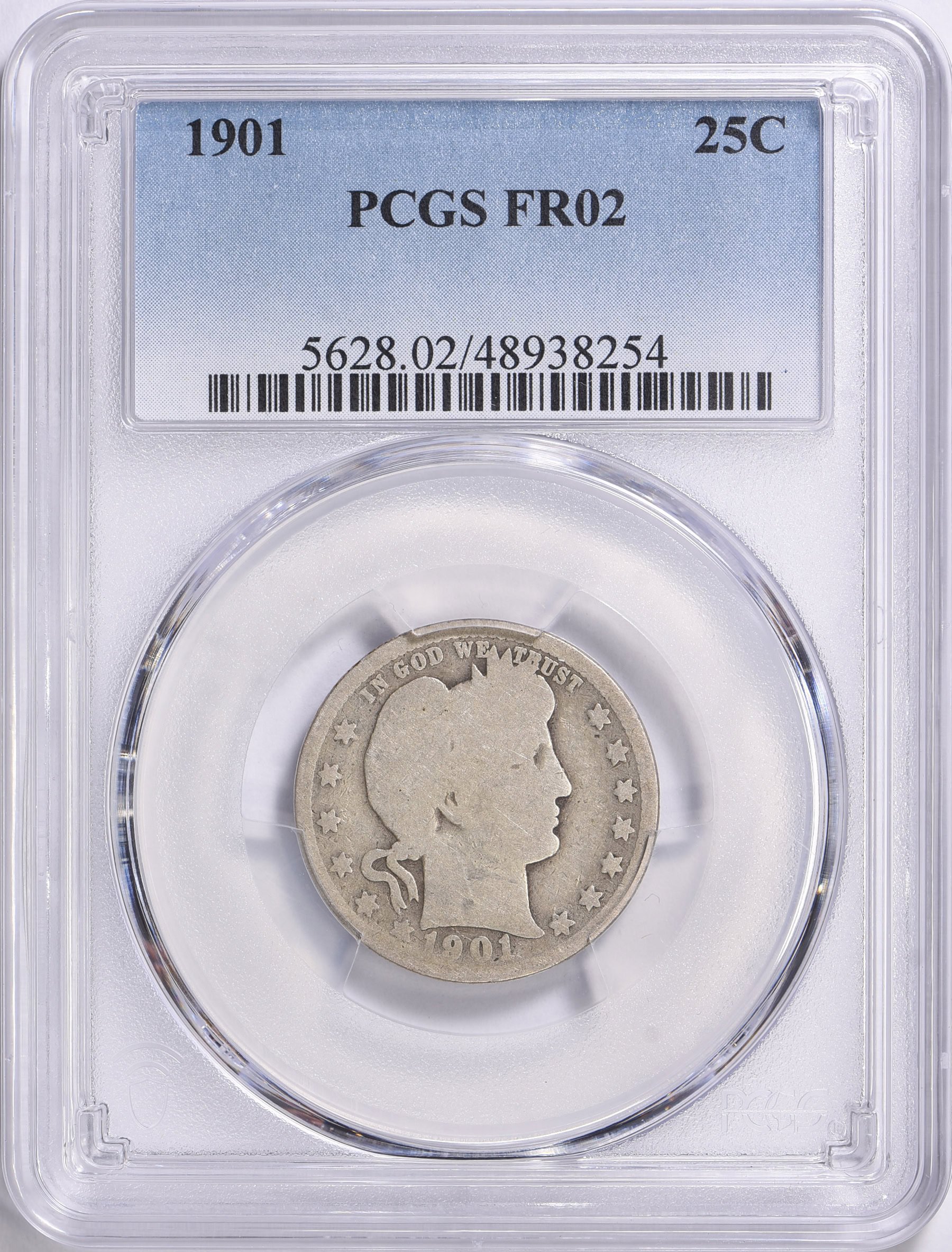 1901 Barber Quarter PCGS FR-02 (Item 1703220) | GreatCollections Coin Auctions