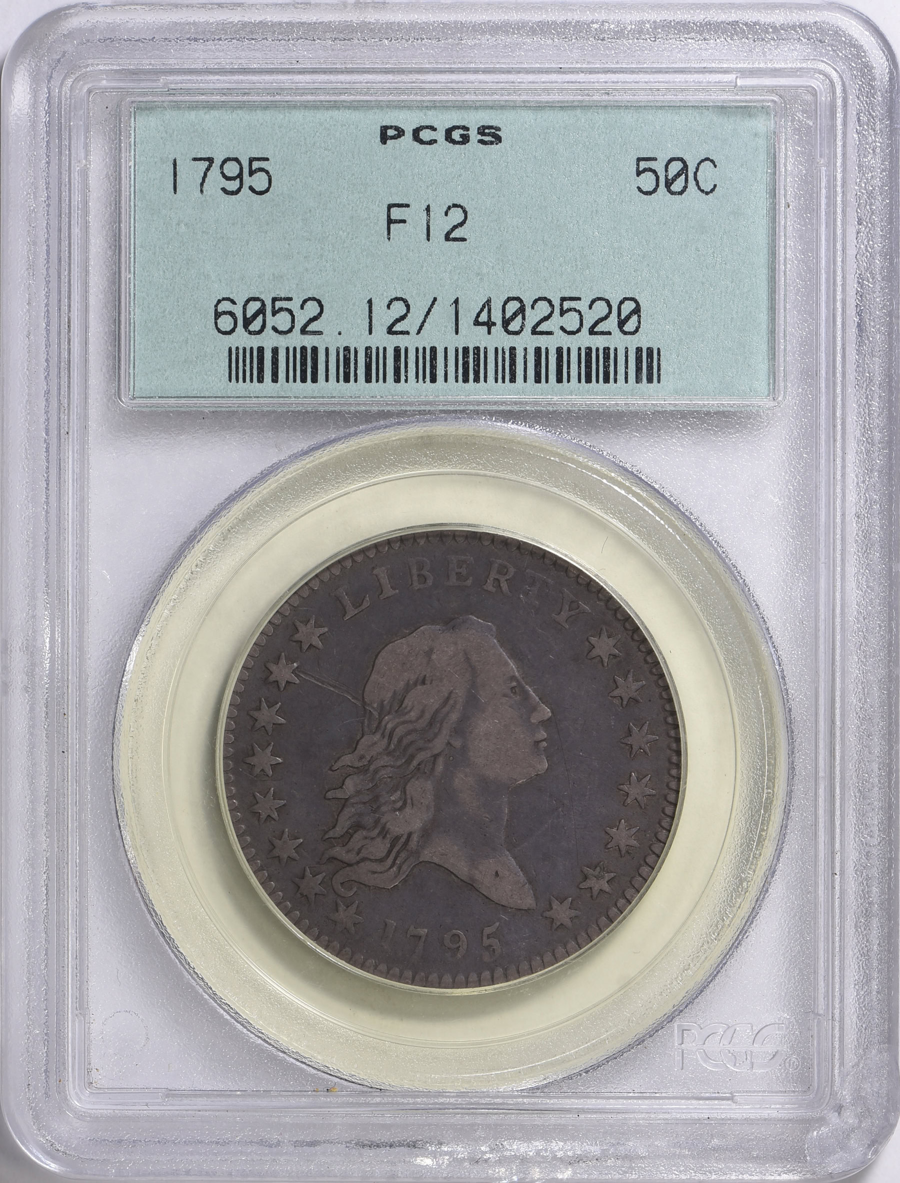 1795 Flowing Hair Half Dollar PCGS F-12 OGH (Item 1703373) | GreatCollections Coin Auctions