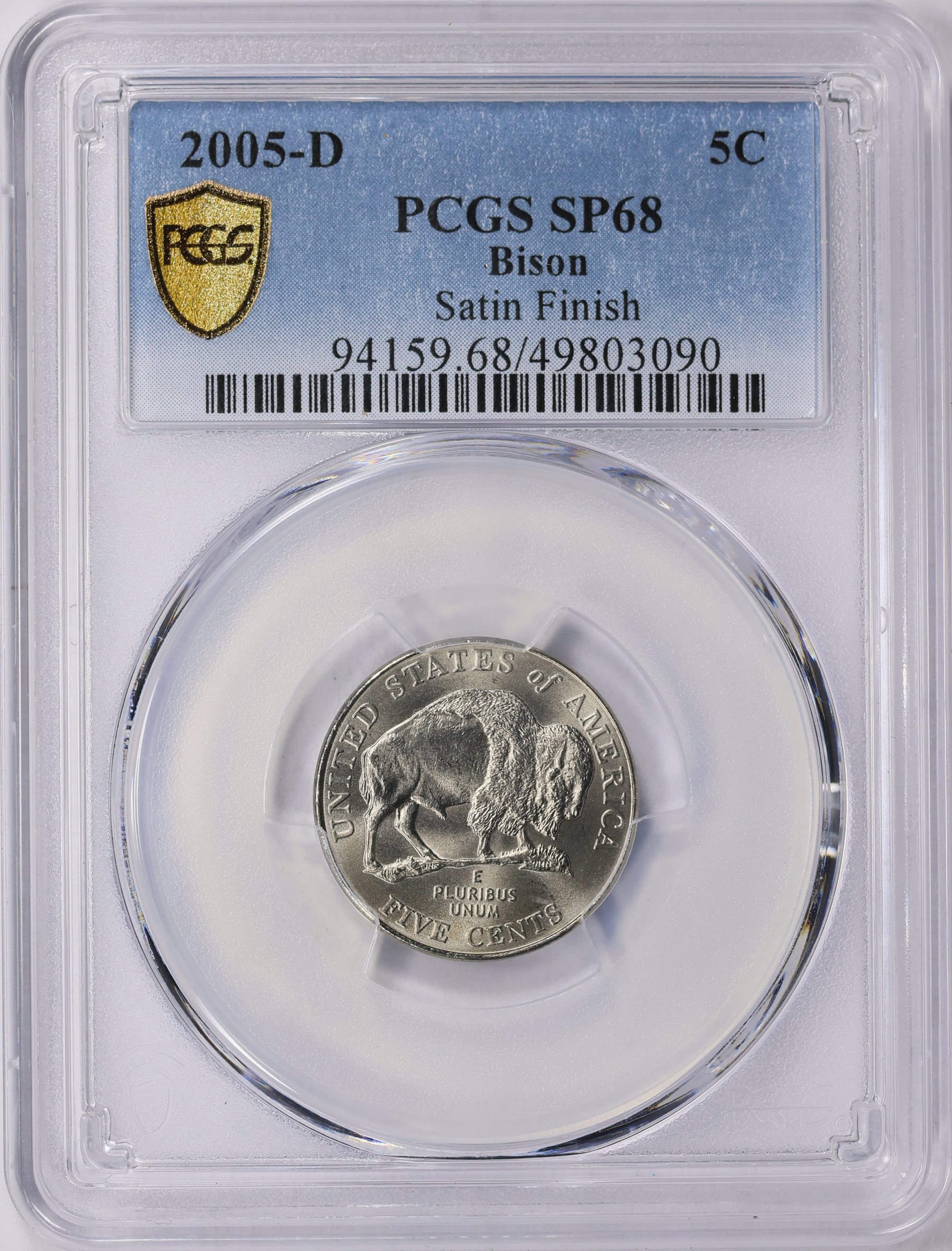 2005-D Jefferson Nickel American Bison Satin Finish PCGS SP-68 (Item ...