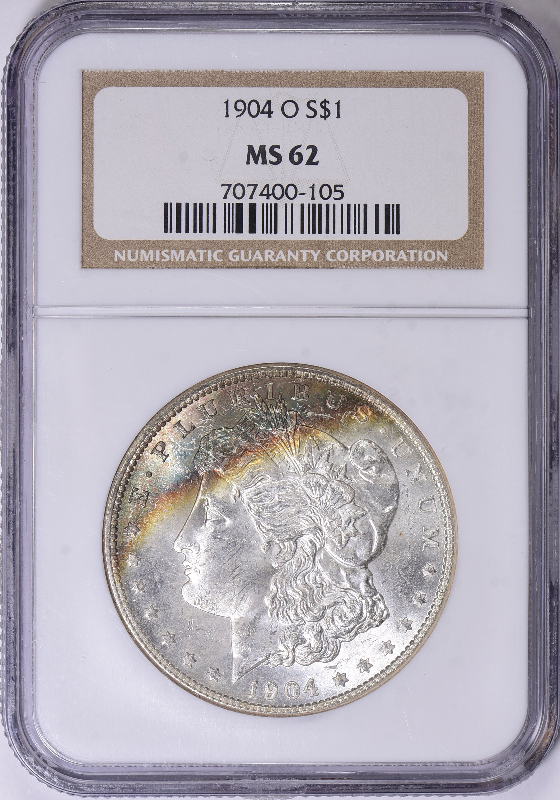 1904-O Morgan Silver Dollar NGC MS-62 (Toned) (Item 1703770) | GreatCollections Coin Auctions