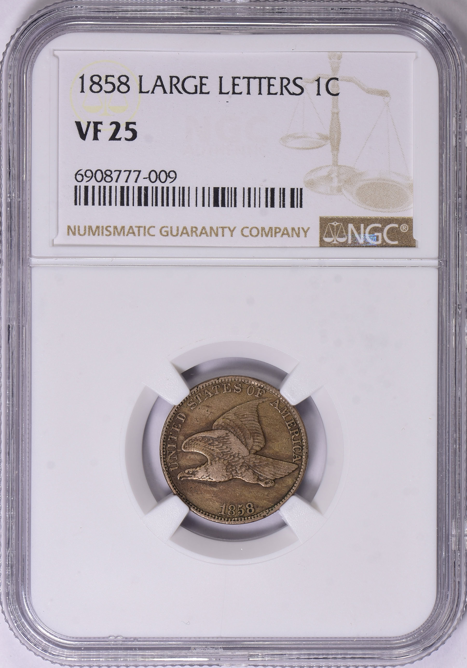 1858 Flying Eagle Cent Large Letters NGC VF-25 (Item 1704025 ...