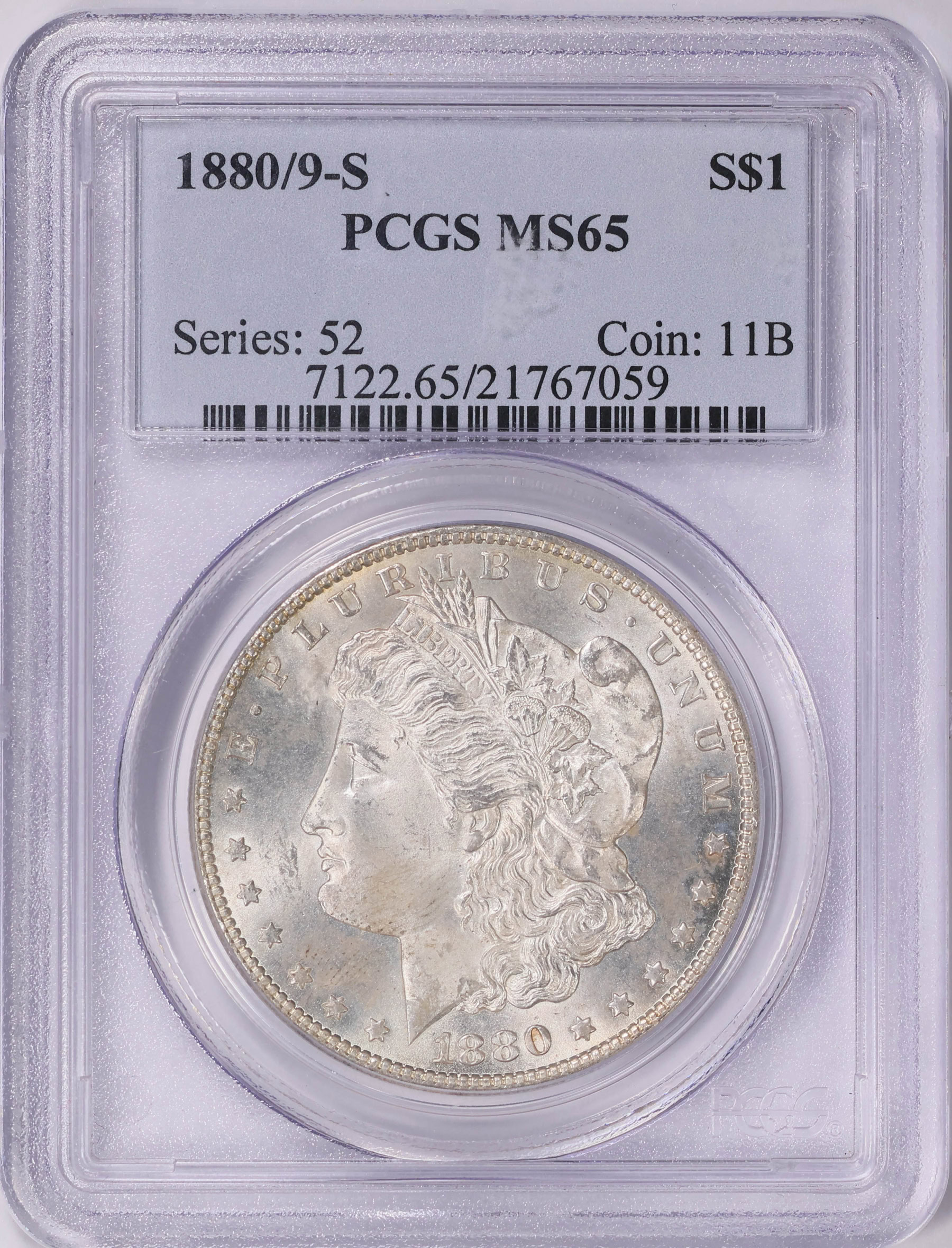 1880-S Morgan Silver Dollar 0/9 PCGS MS-65 (Item 1704696) | GreatCollections Coin Auctions