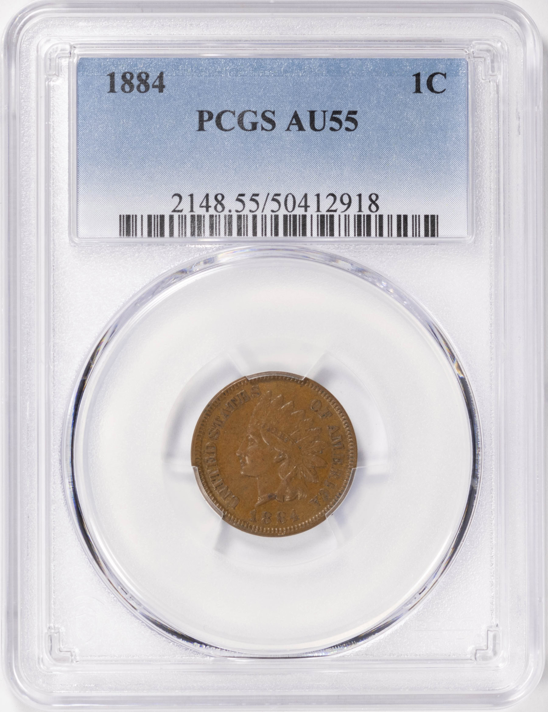 1884 Indian Cent PCGS AU-55 BN (Item 1704807) | GreatCollections Coin ...