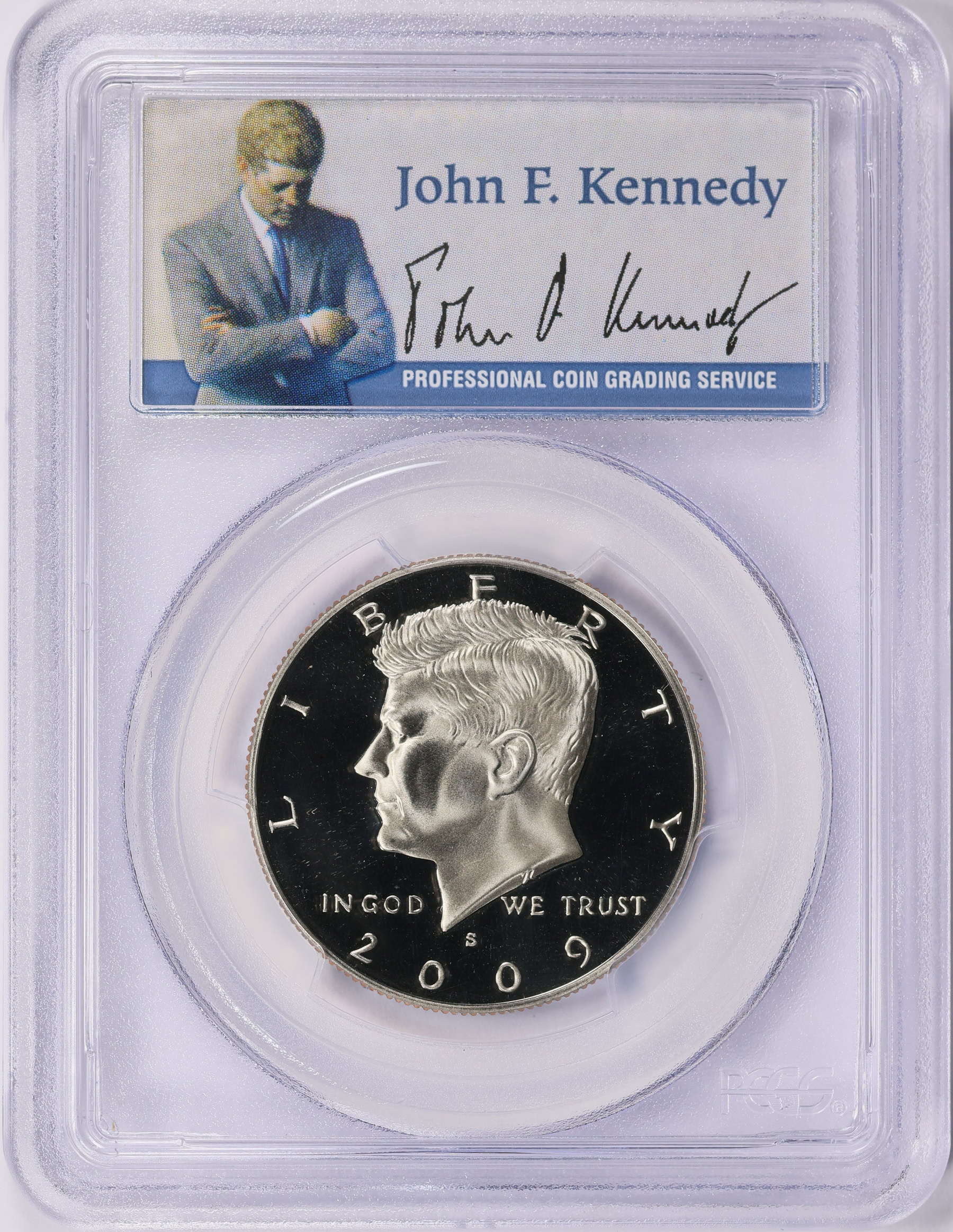 2009-S Kennedy Half Dollar PCGS Proof-69 DCAM (John F. Kennedy Label ...