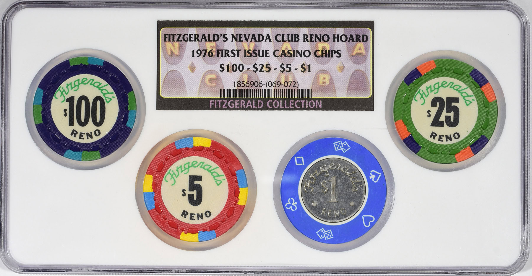 1976 Fitzgerald's Nevada Club Reno Hoard First Issue $1, $5, $25, and ...