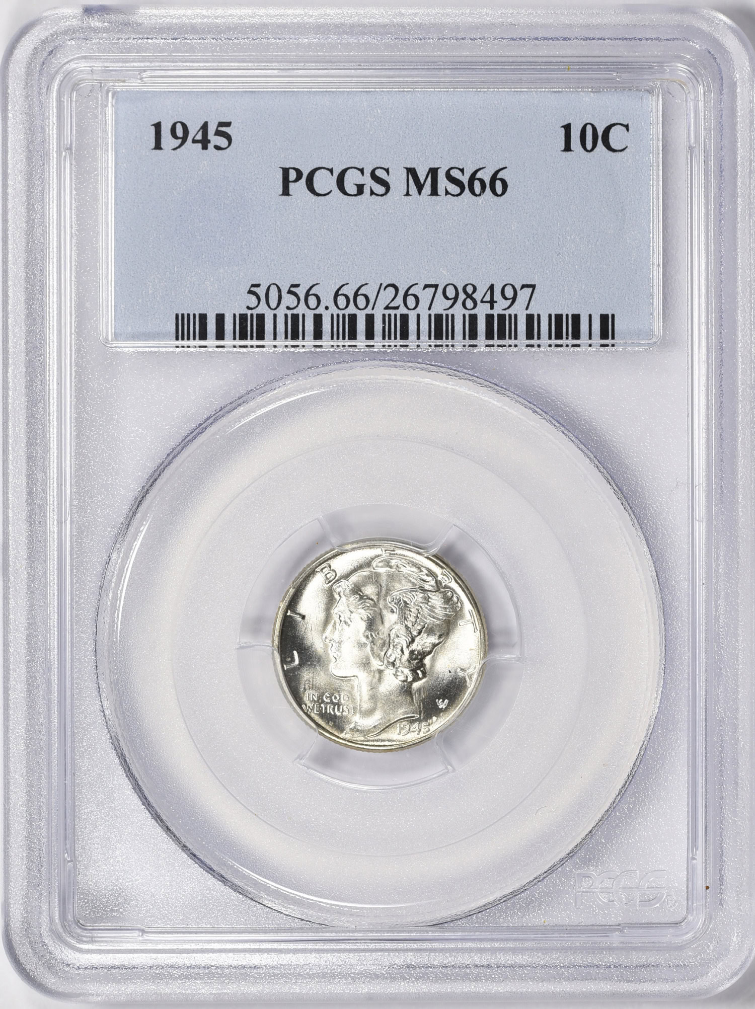 1945 Mercury Dime PCGS MS-66 (Item 1705110) | GreatCollections Coin Auctions