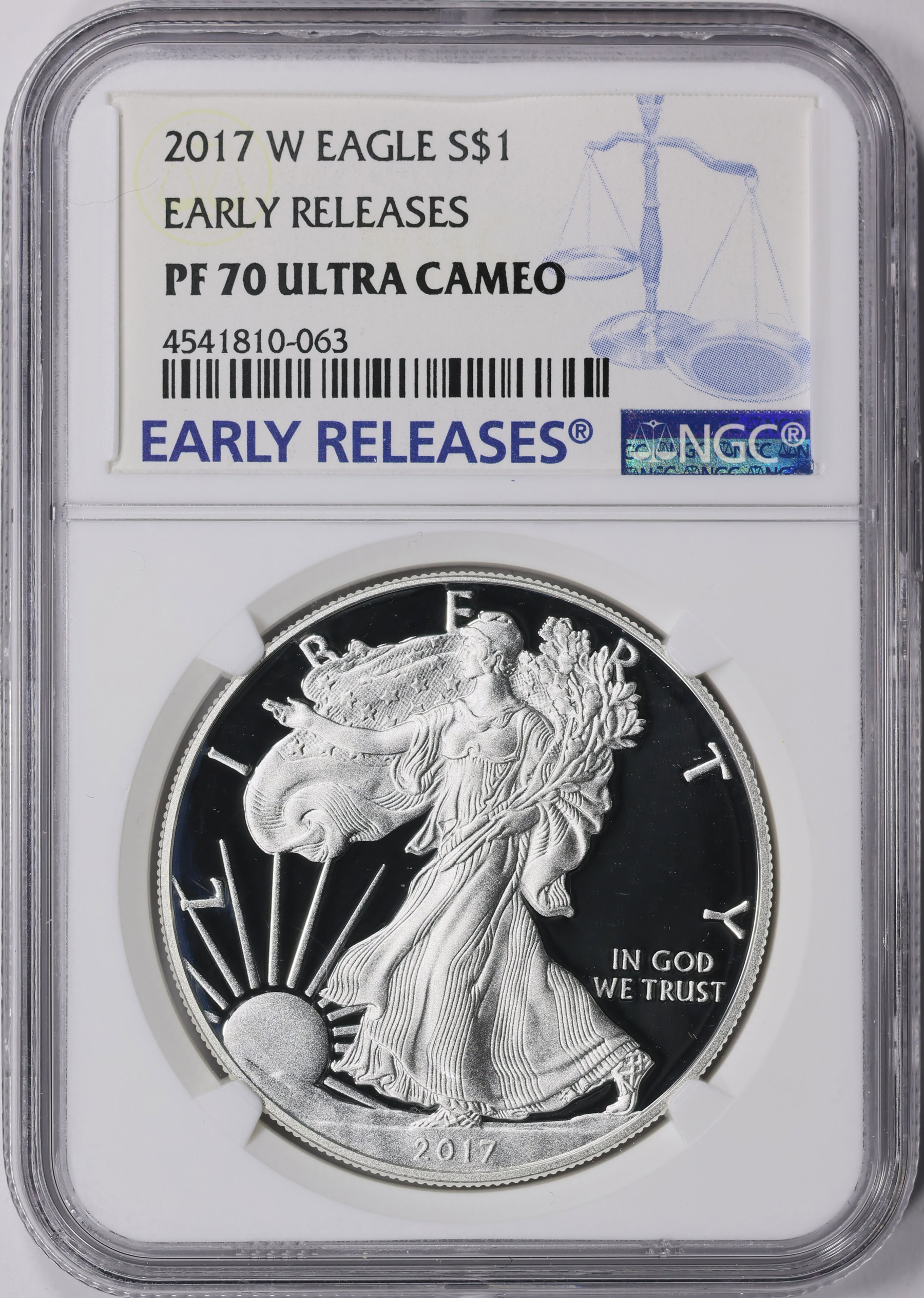 2017-W $1 Silver Eagle Early Releases NGC Proof-70 UC (Item 1705483) | GreatCollections Coin ...