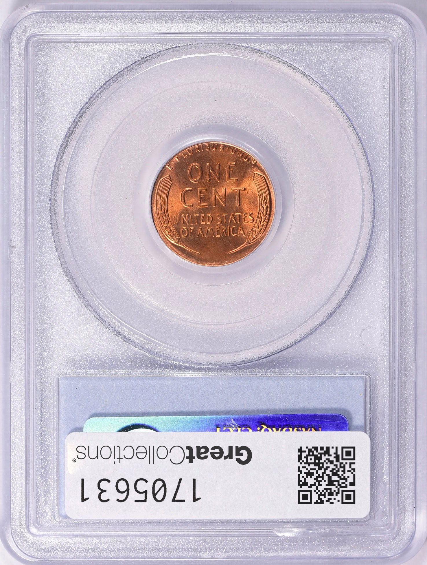 1956 Lincoln Cent PCGS MS-66 RD (Item 1705631) | GreatCollections Coin ...