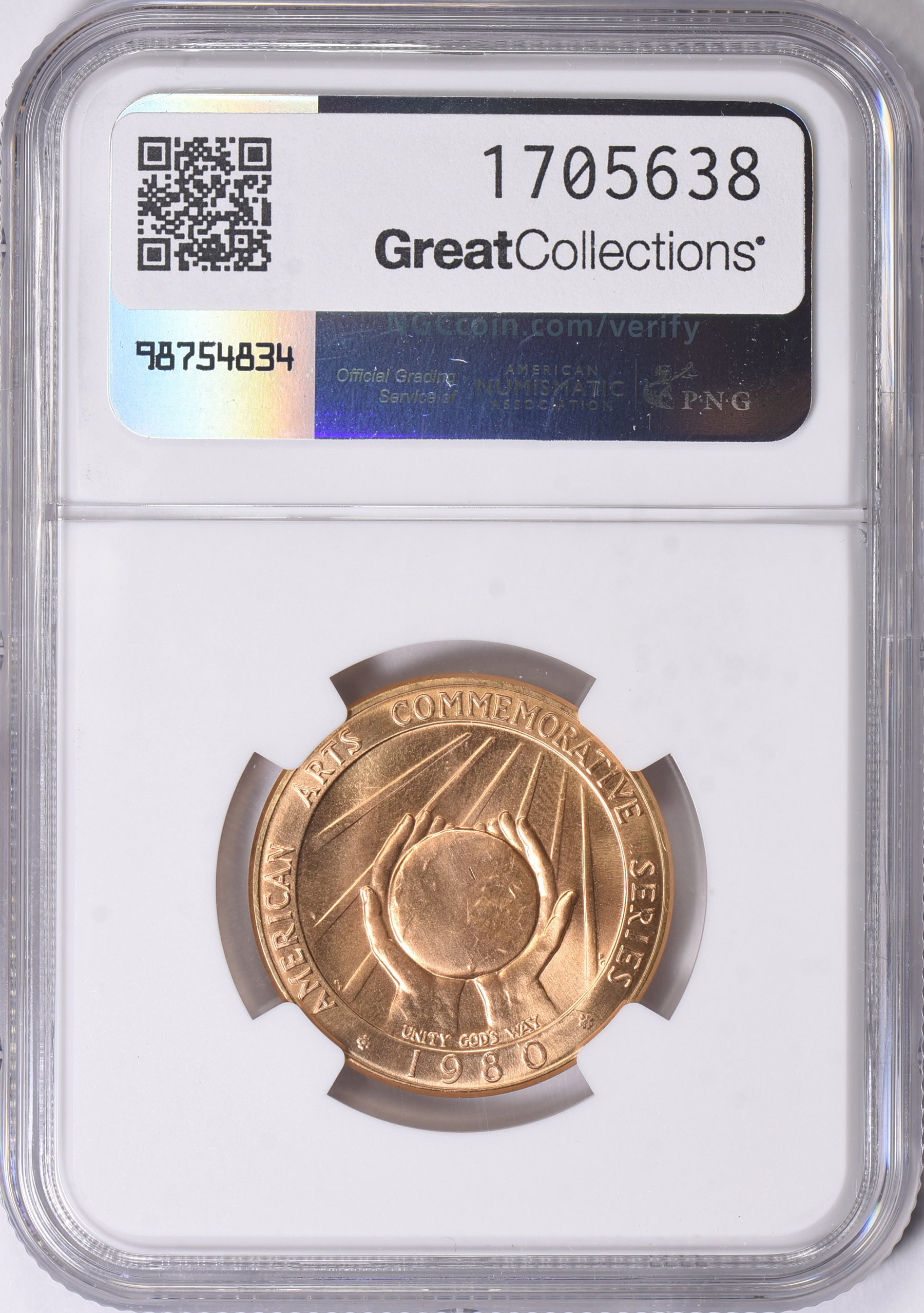 1980 Gold 1/2oz. American Arts Commemorative Series Marian Anderson U.S ...