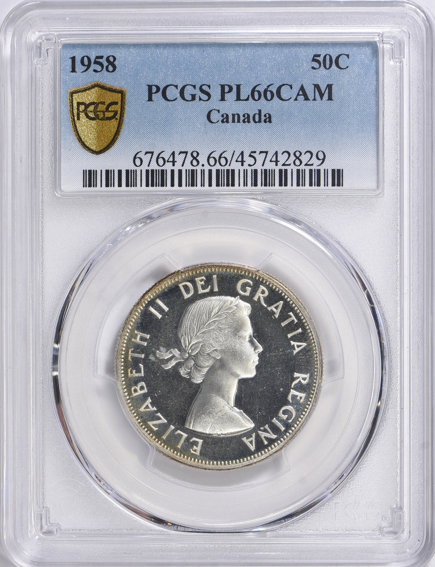 Canada 1958 Silver 50 Cents KM-53 PCGS PL-66 CAMEO (Item 1705654 ...