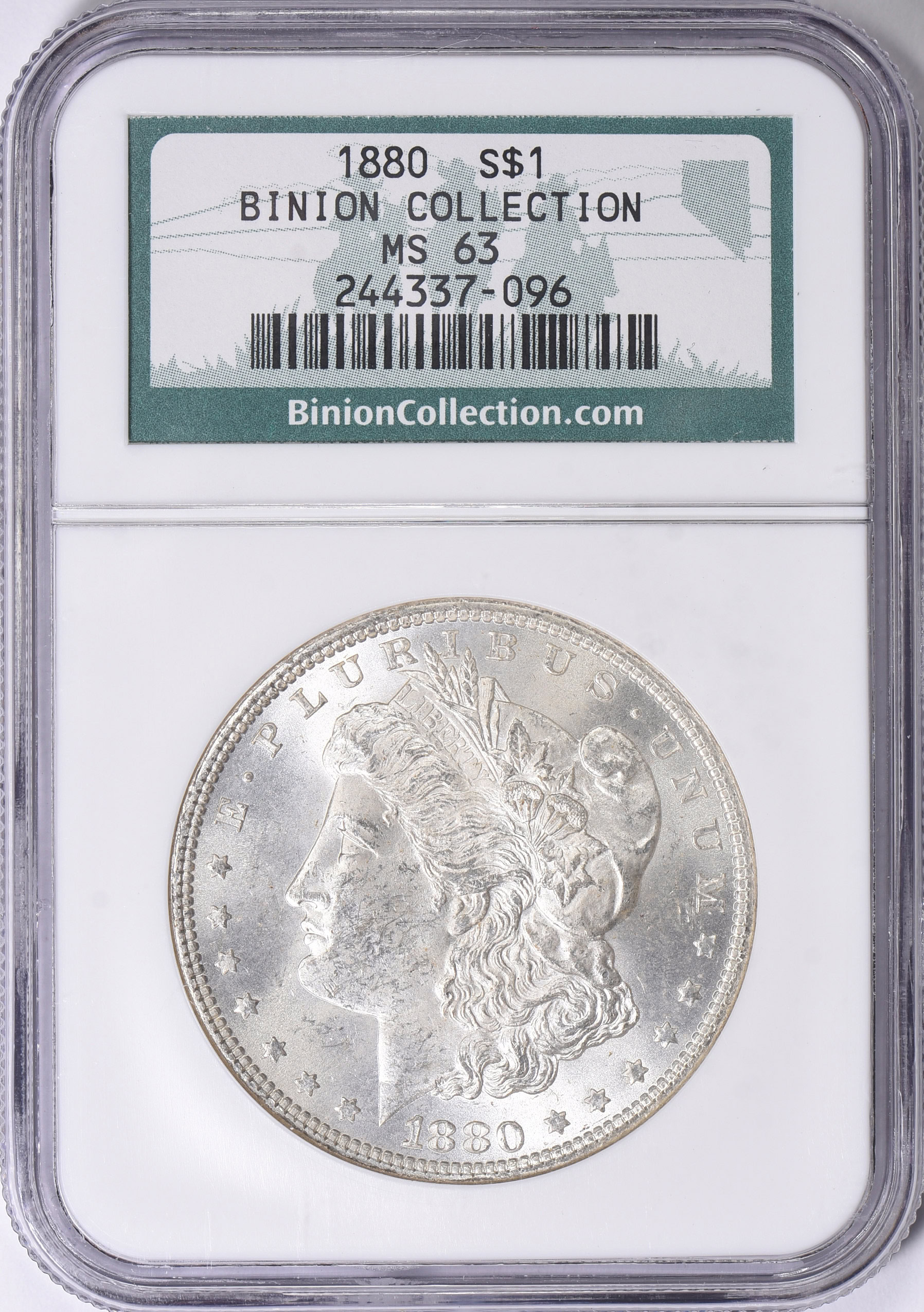 1880 Morgan Silver Dollar NGC MS-63 (Binion Collection) (Item 1705833 ...