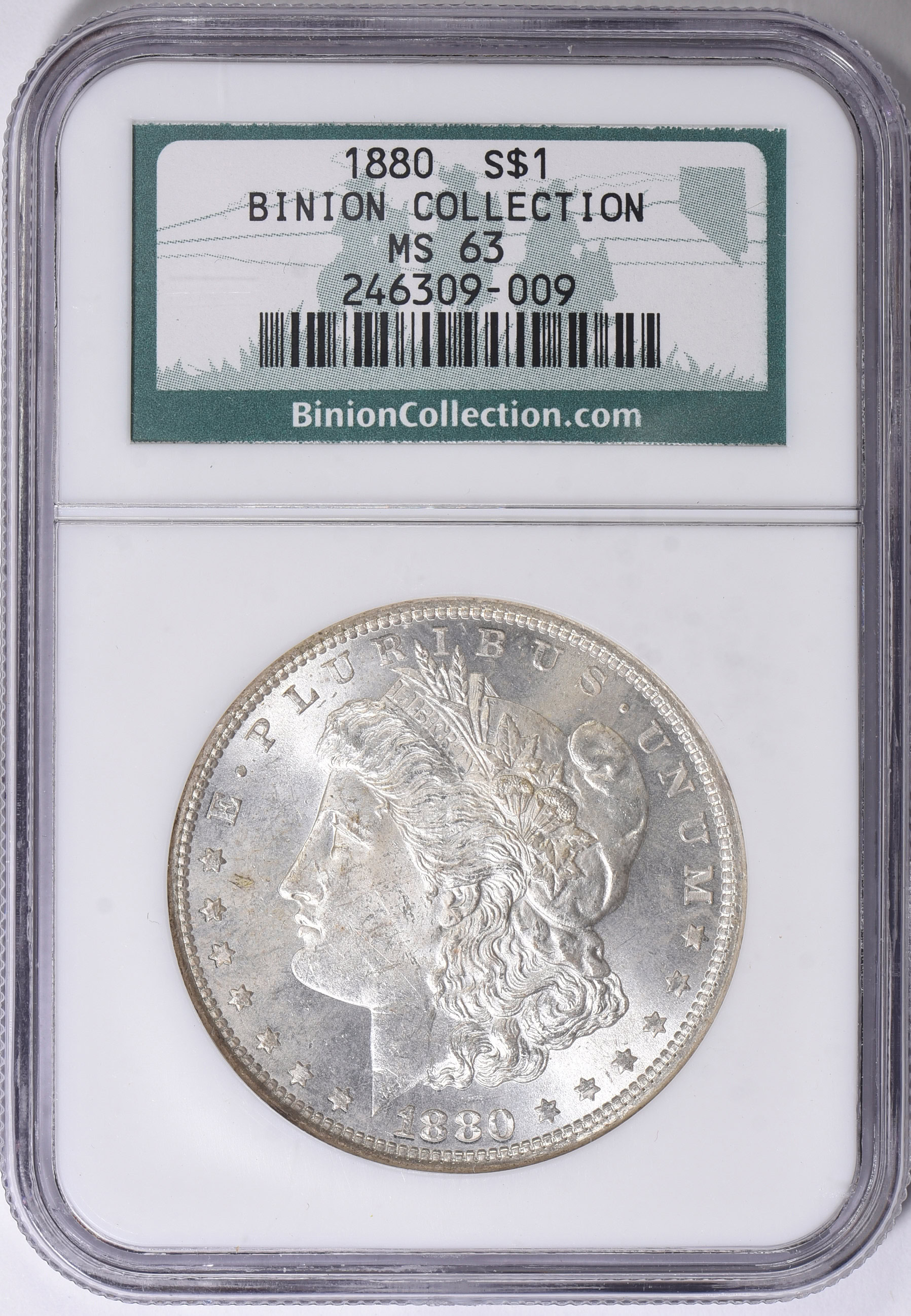 1880 Morgan Silver Dollar NGC MS-63 (Binion Collection) (Item 1705836 ...