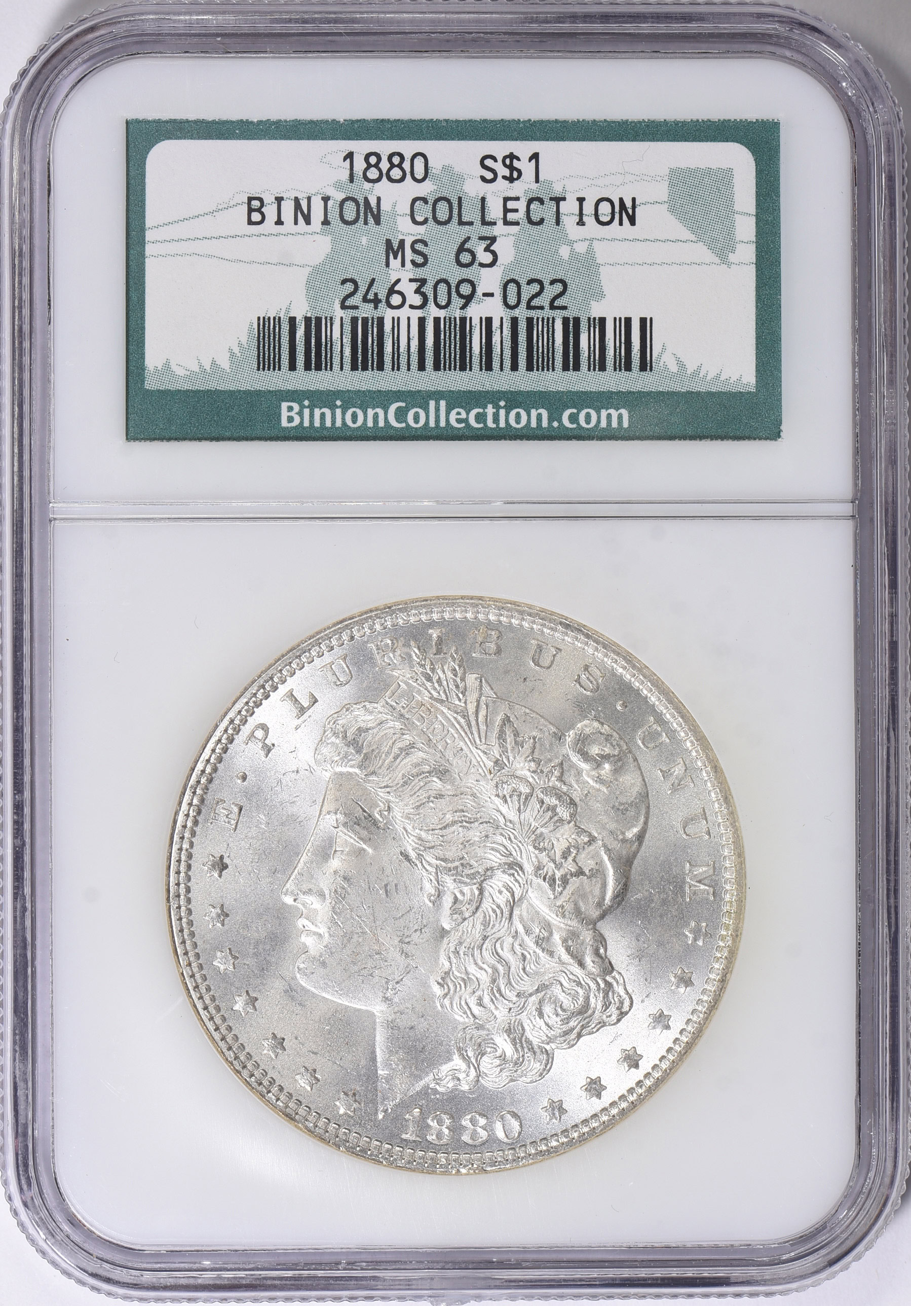 1880 Morgan Silver Dollar NGC MS-63 (Binion Collection) (Item 1705837 ...
