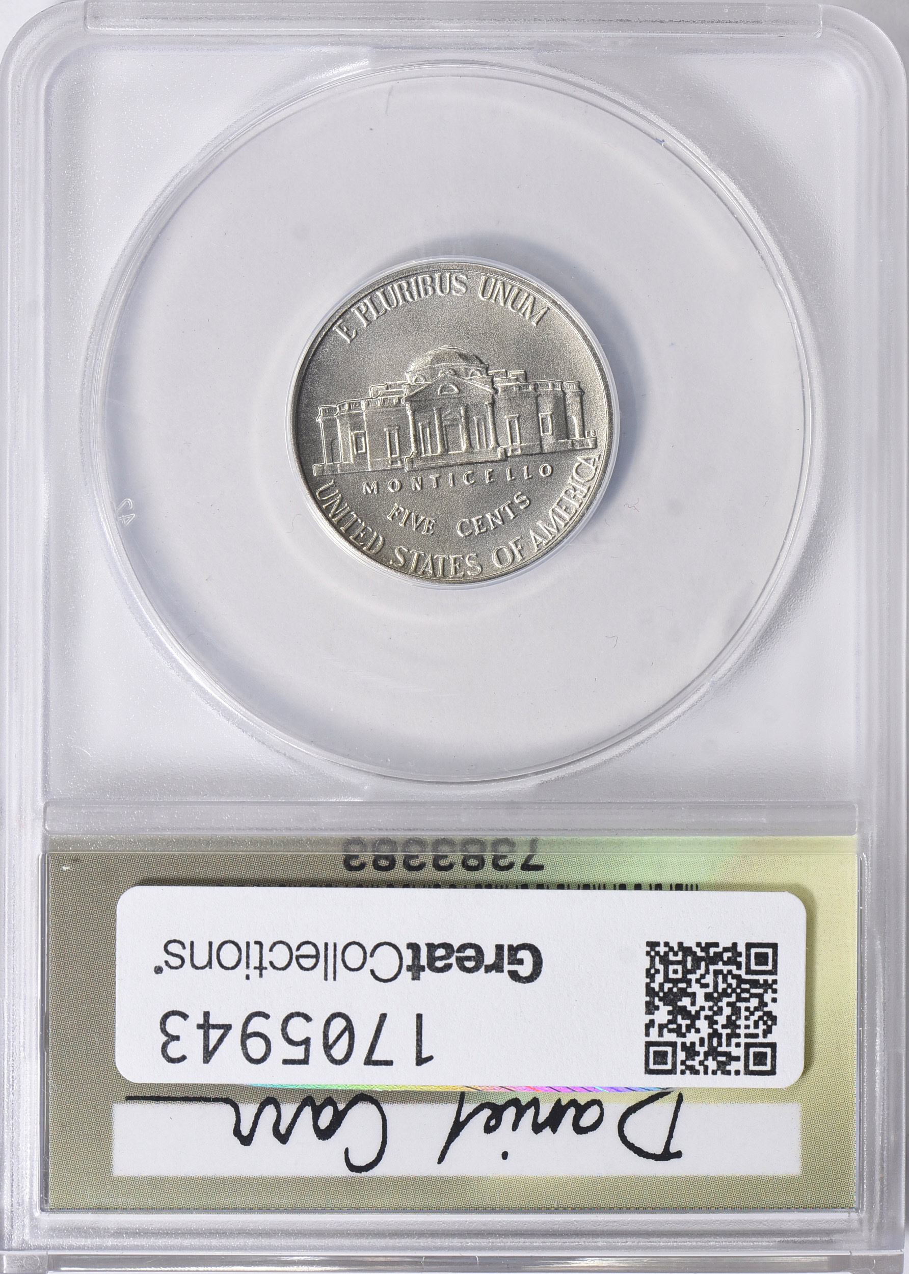 2004-W Jefferson Nickel Daniel Carr Token Overstruck on 2005-20 ...