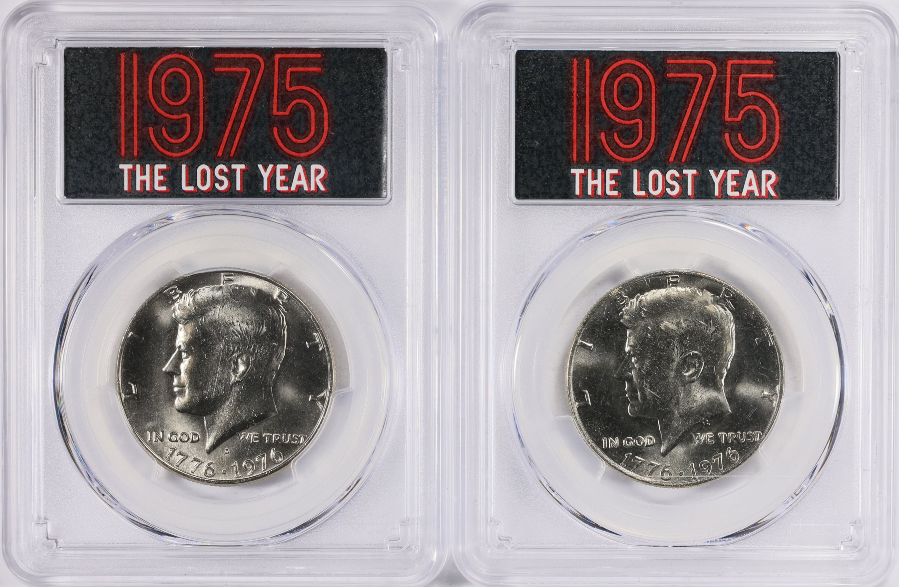 1976 (1975) and 1976-D (1975) Kennedy Half Dollar Clad (From the 1975 ...