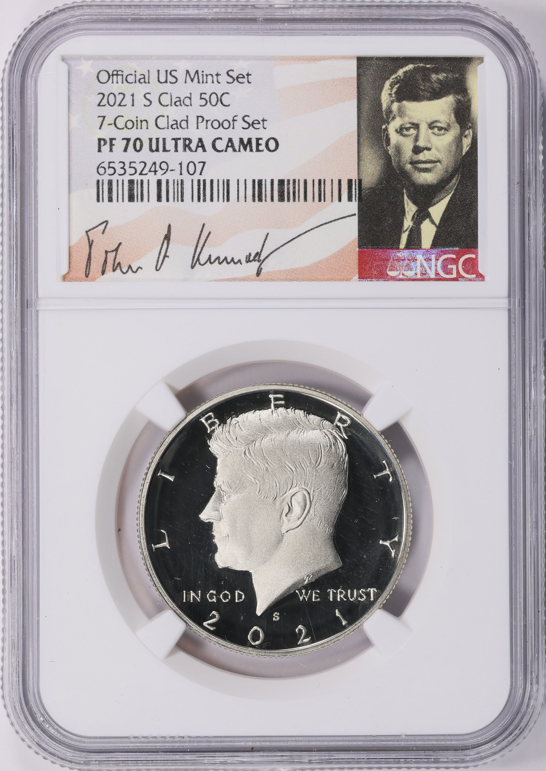 2021-S Kennedy Half Dollar NGC Proof-70 UC (Kennedy Label) (Item ...