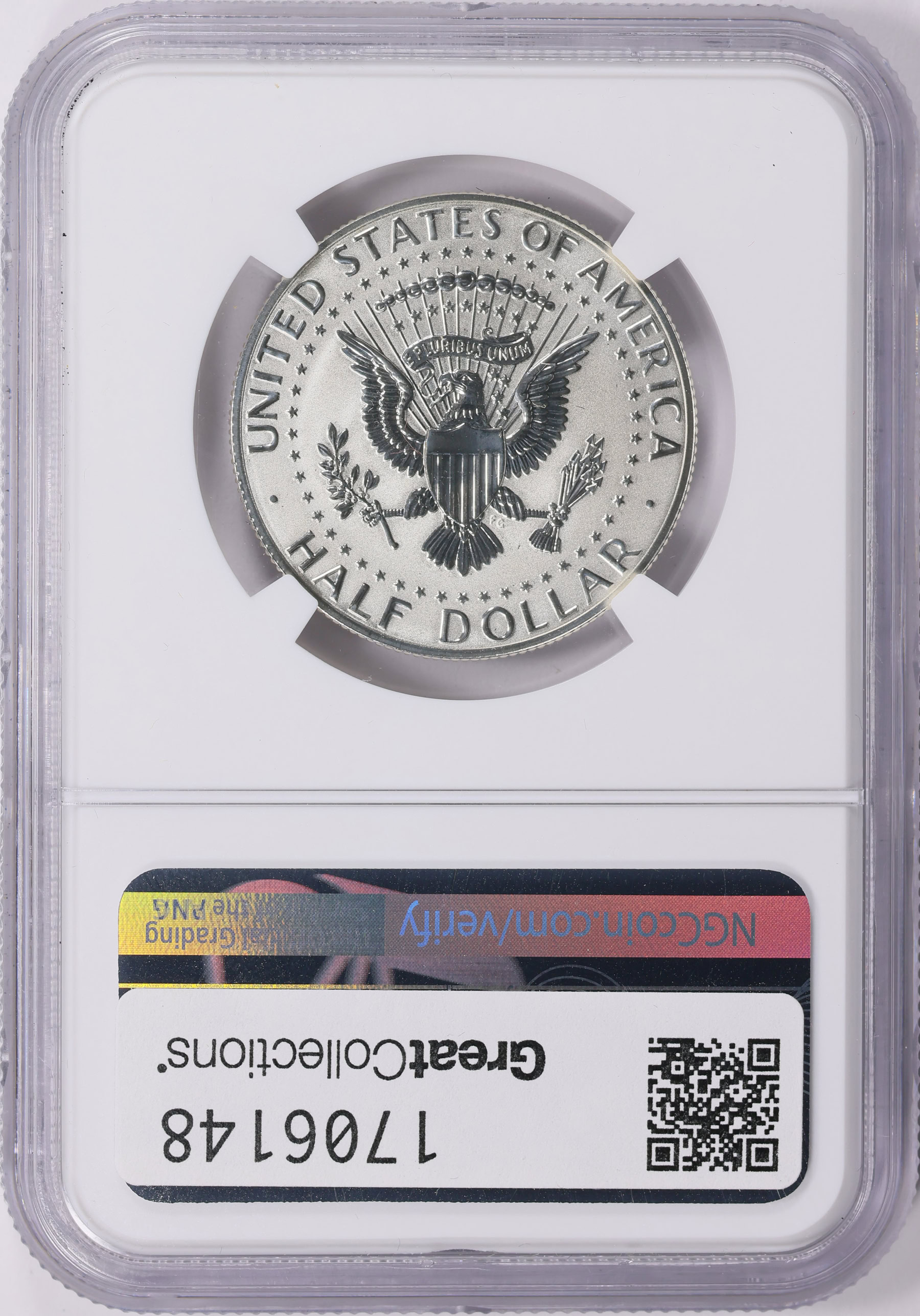 2018-S Kennedy Half Dollar Silver Reverse Proof (From the Reverse Proof 50th Anniversary Set ...