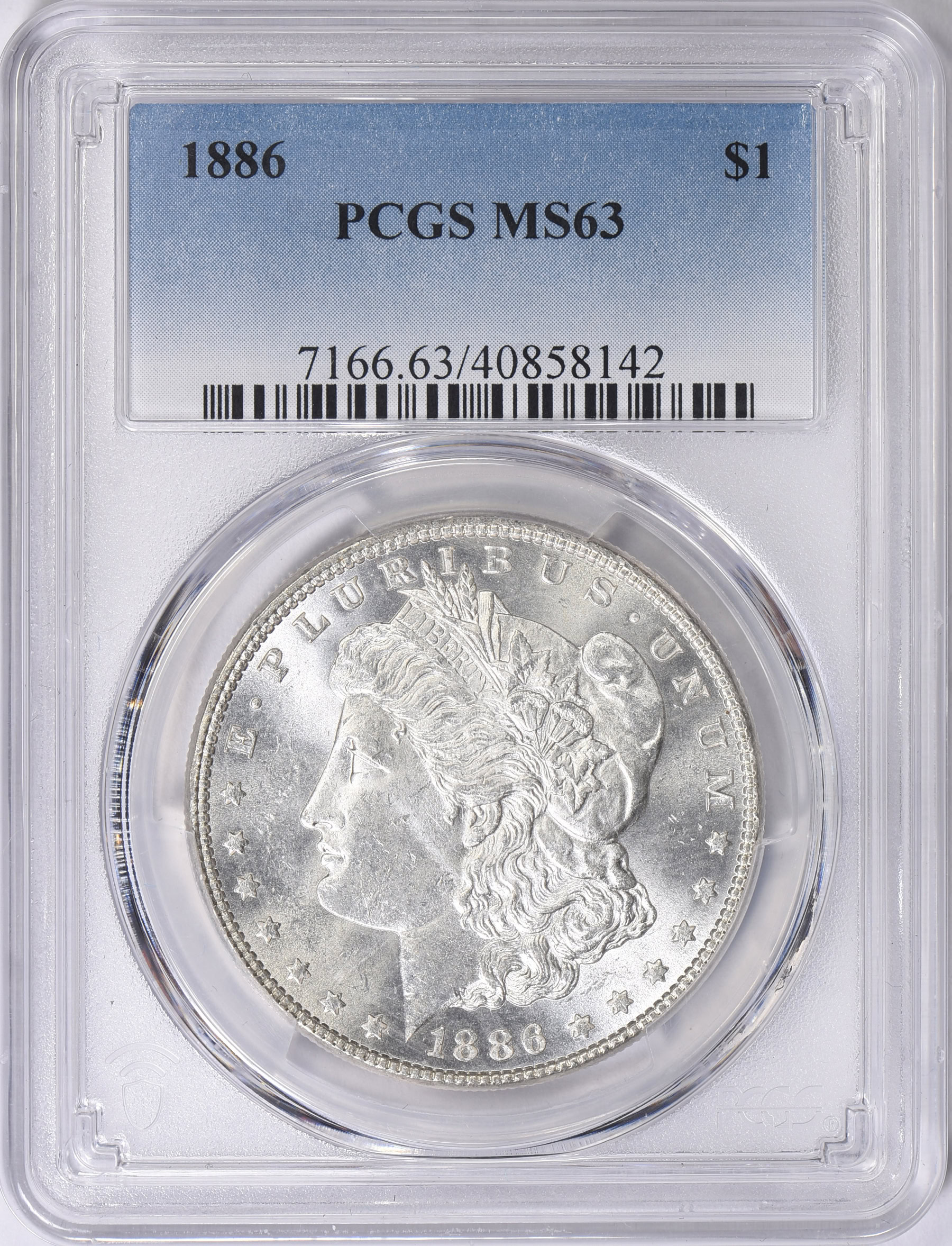 1886 Morgan Silver Dollar PCGS MS-63 (Item 1706257) | GreatCollections Coin Auctions