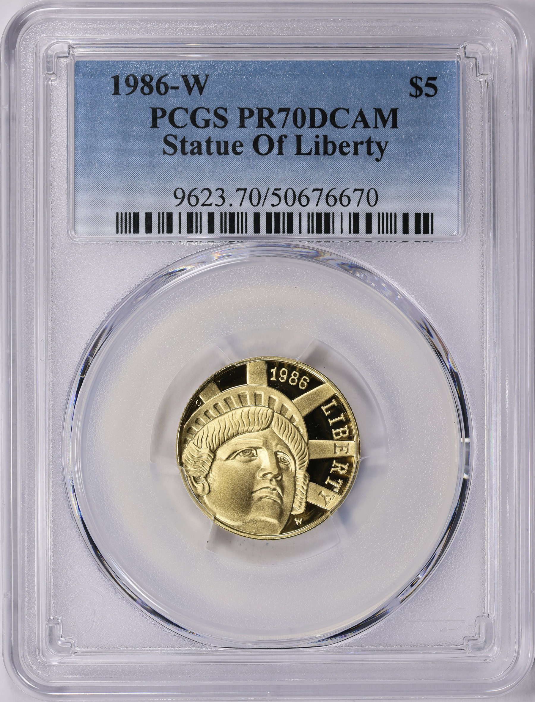 1986-W Statue of Liberty Centennial Gold $5 PCGS Proof-70 DCAM (Item ...