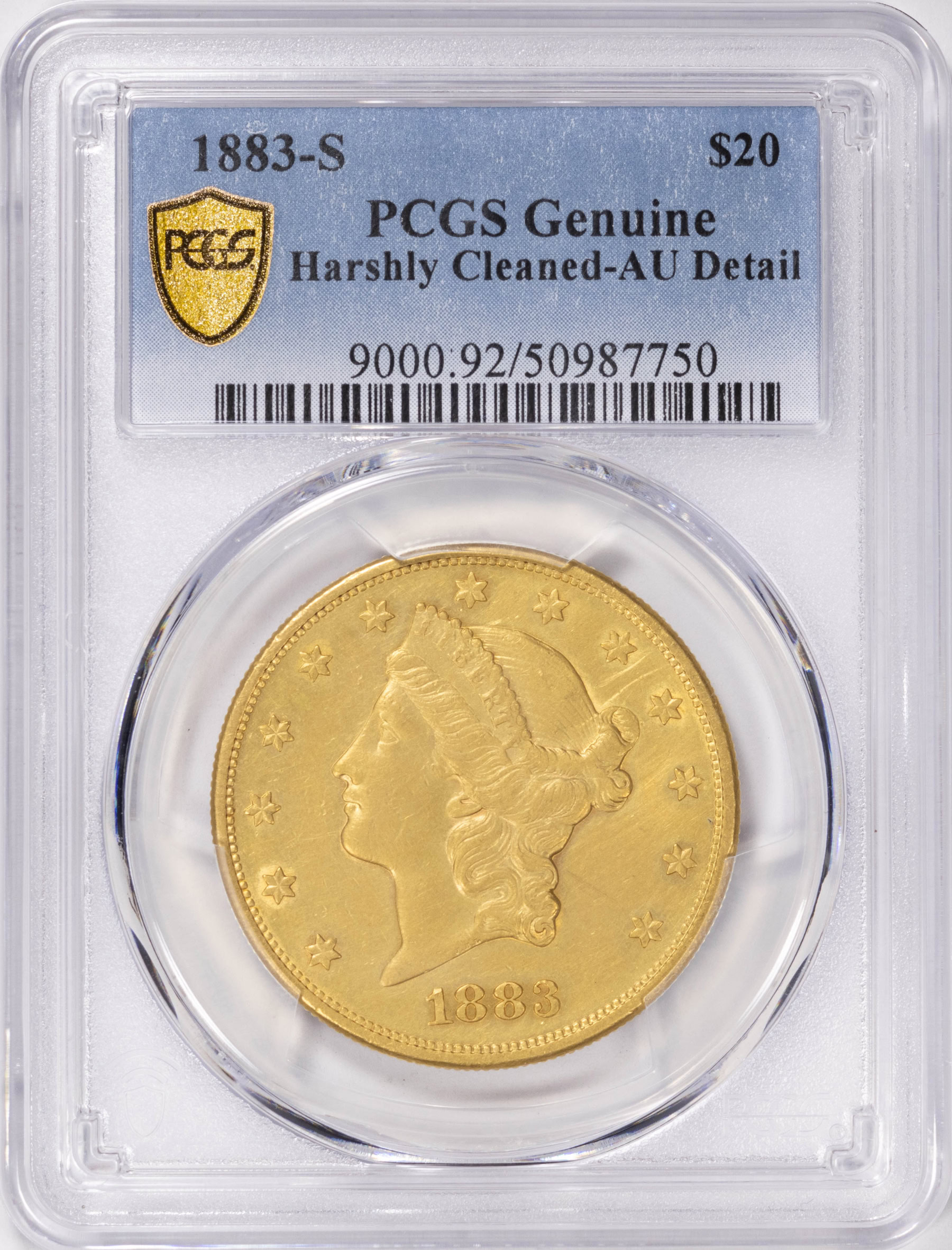 1883-S Liberty Gold Double Eagle PCGS Genuine AU Details (Item 1706495) | GreatCollections Coin ...