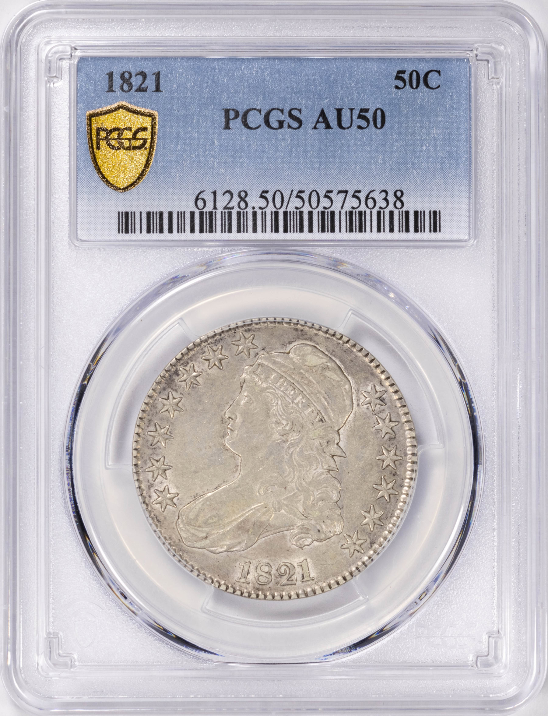 1821 Capped Bust Half Dollar PCGS AU-50 (Item 1706547) | GreatCollections Coin Auctions