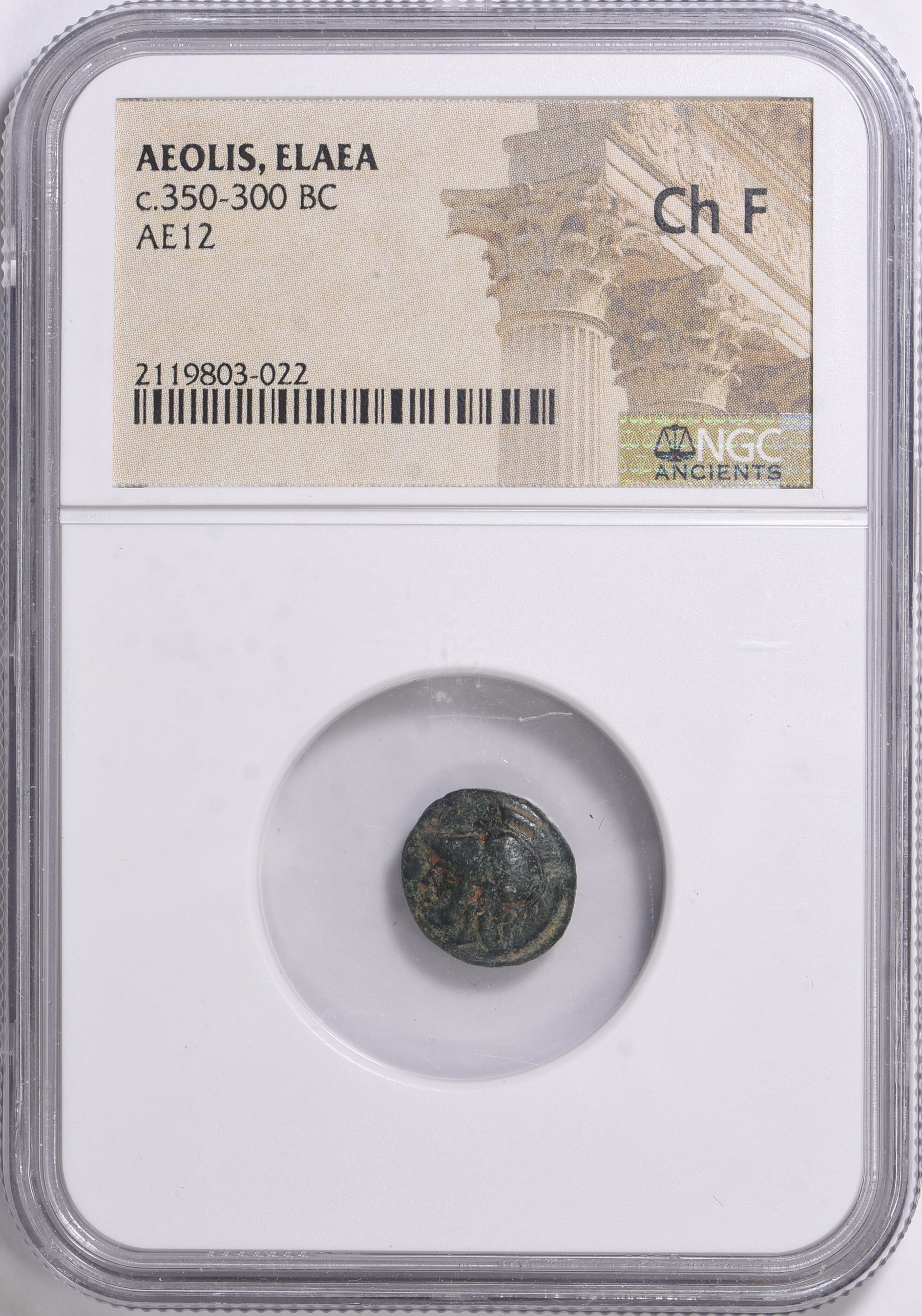 Aeolis, Elaea c.350-300 B.C. AE12 NGC Ch F | NGC Cert #2119803-022 ...